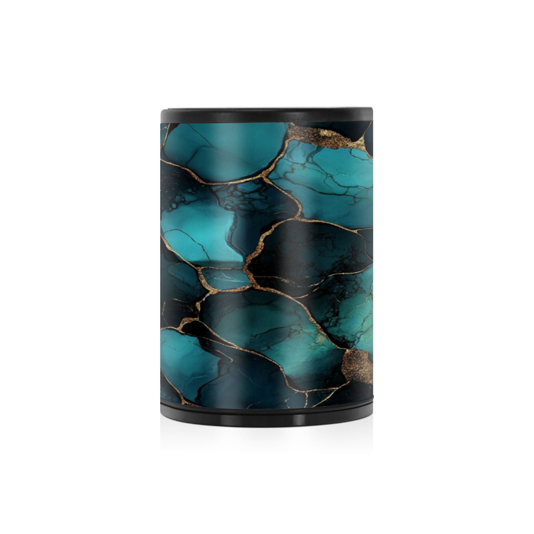Qxltty Gild Dark Green Marble Car Ashtray Press Spring-loaded Switch ...