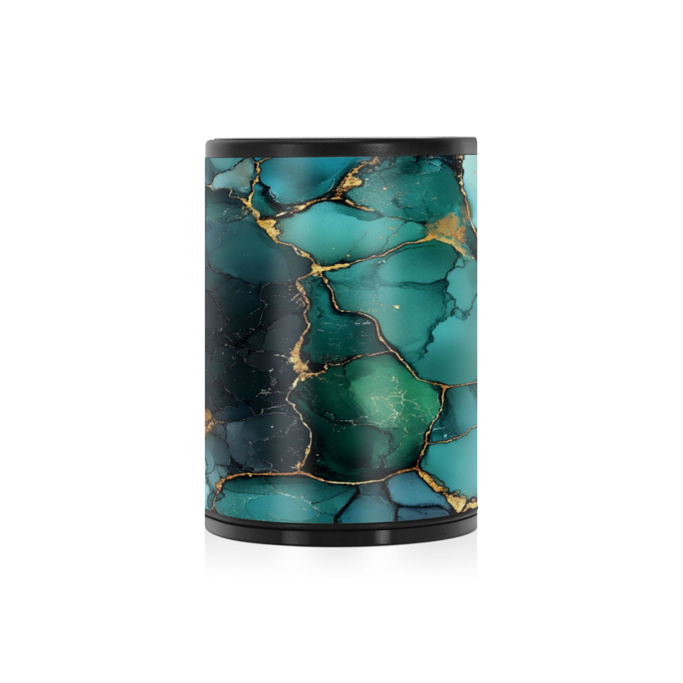 Qxltty Gild Dark Green Marbles Car Ashtray Press Spring-loaded Switch ...
