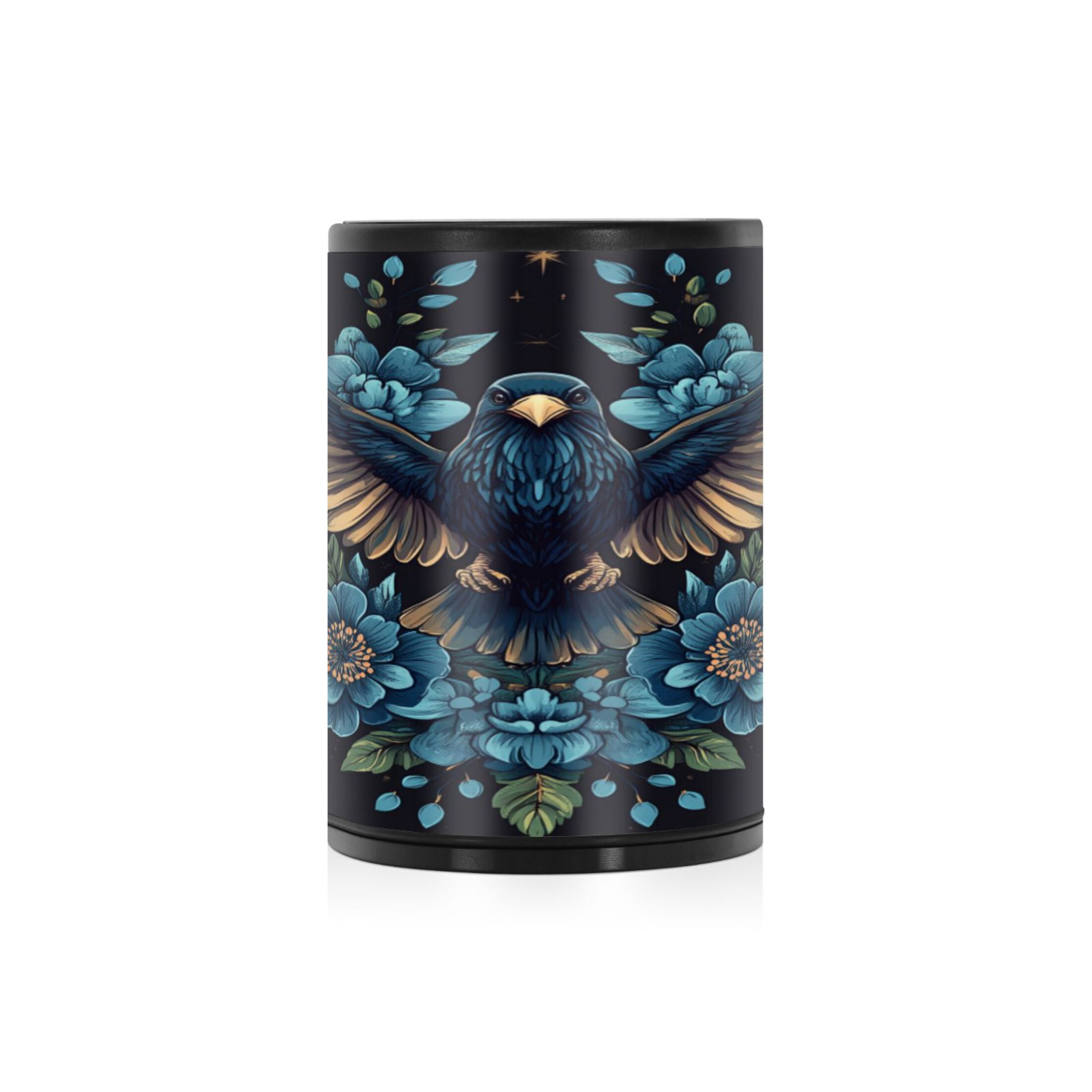 Qxltty Golden Winged Crow Pattern Car Ashtray Press Spring-loaded ...
