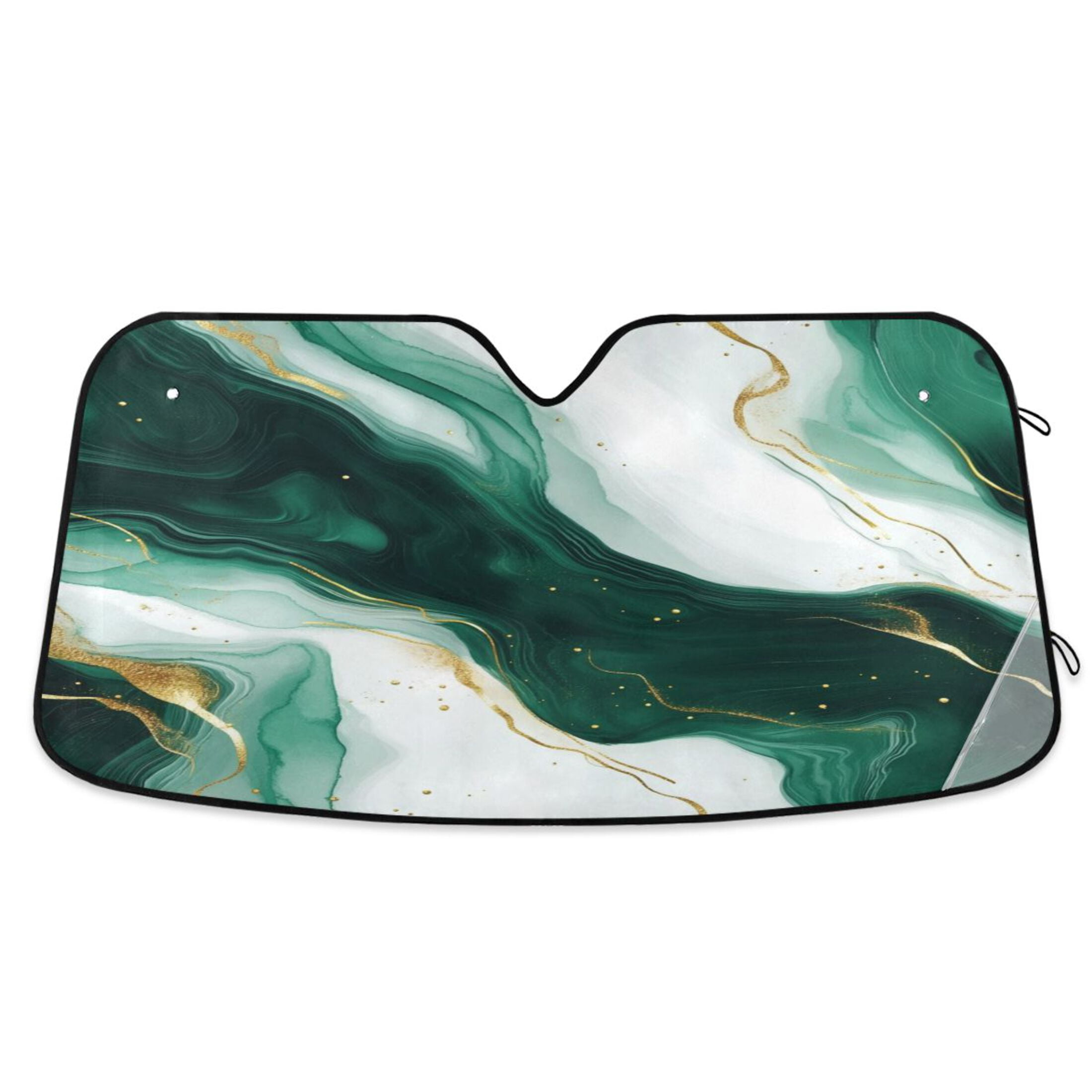 Qxltty Green Gilt Texture Car Windshield Sunshades Foldable UV Rays Sun ...