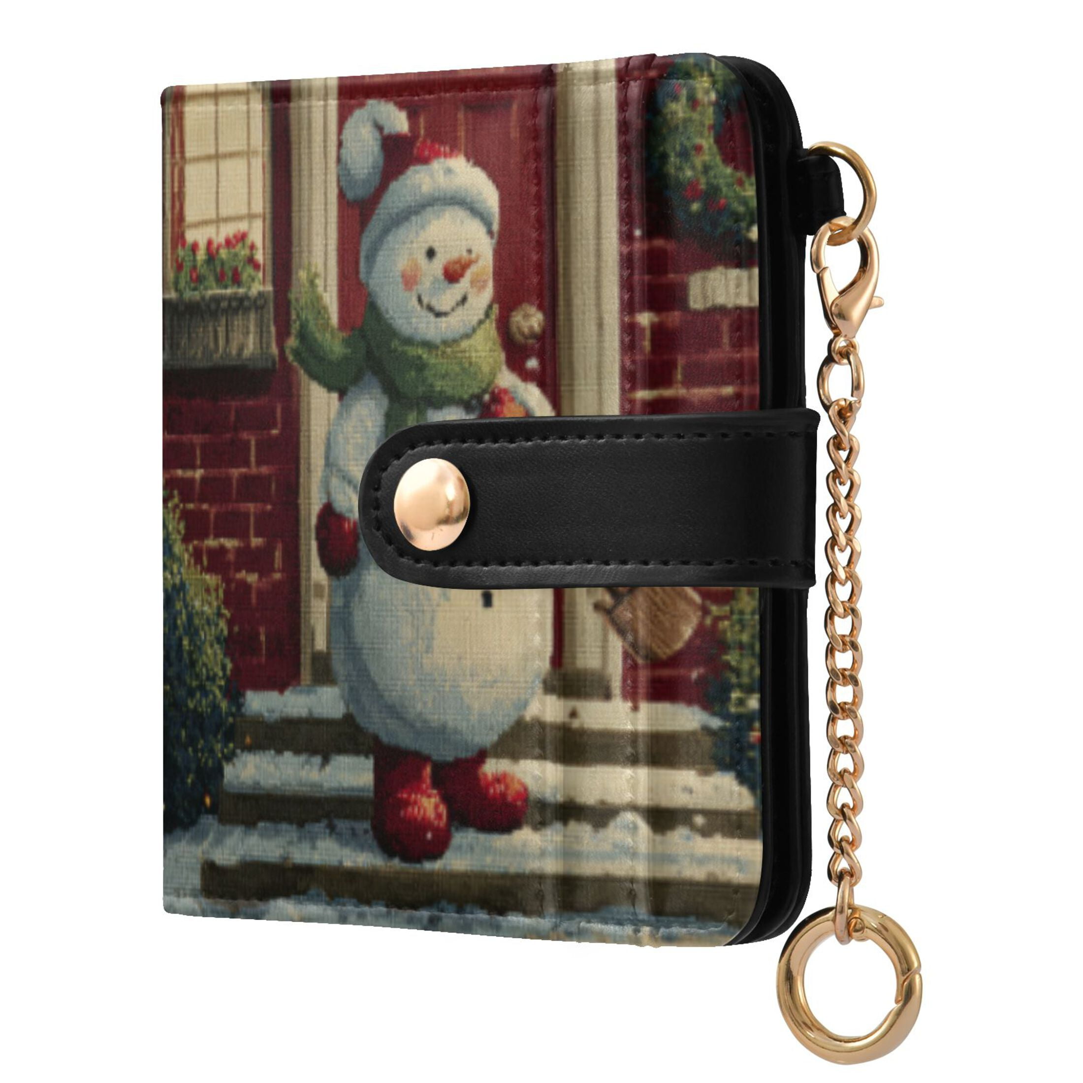 Qxltty Hardworking Snowman Ladies Wallet Rfid Slim Thin Compact Credit ...