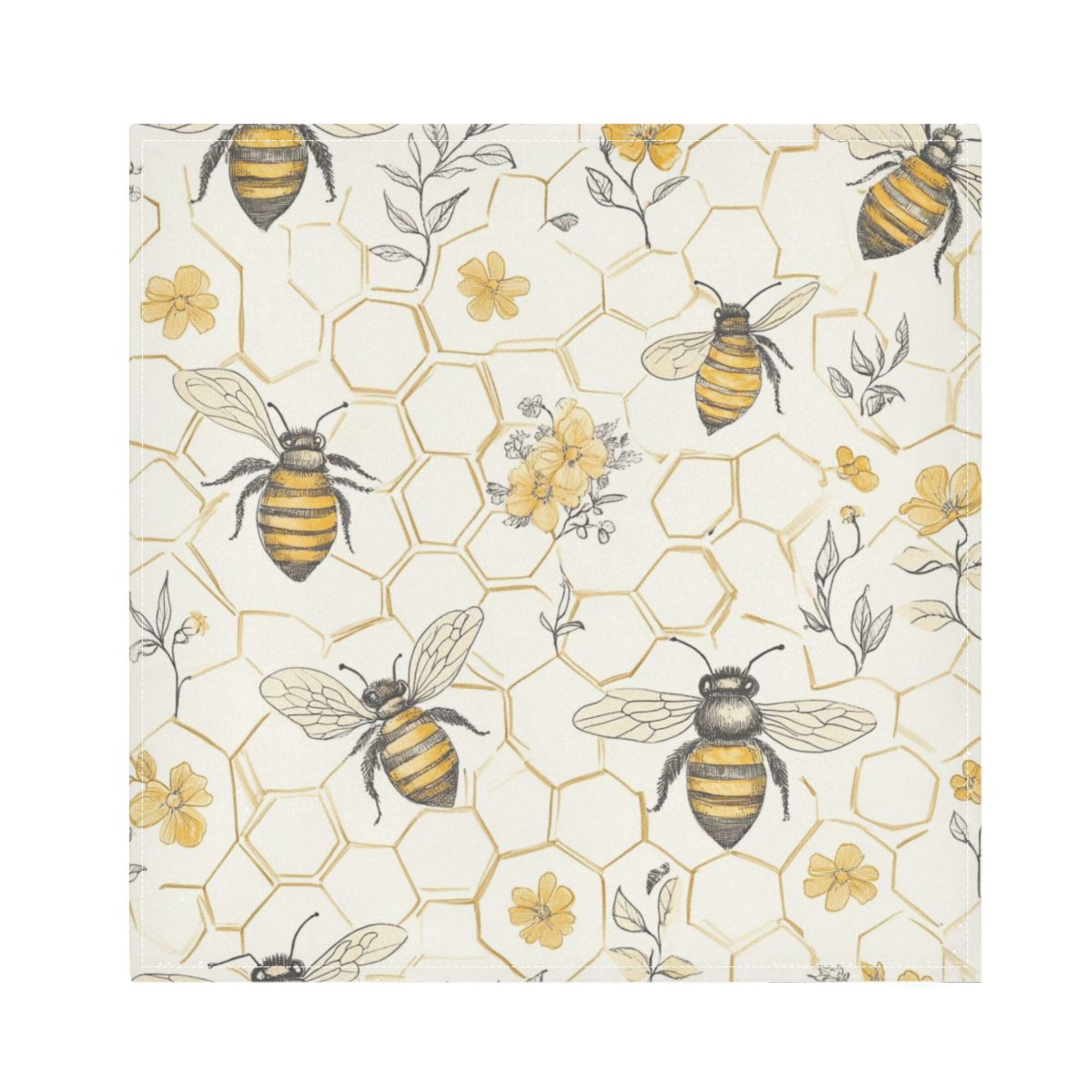 Qxltty Honeycomb with Bees Pattern Napkins 20×20in Perfect for Parties ...