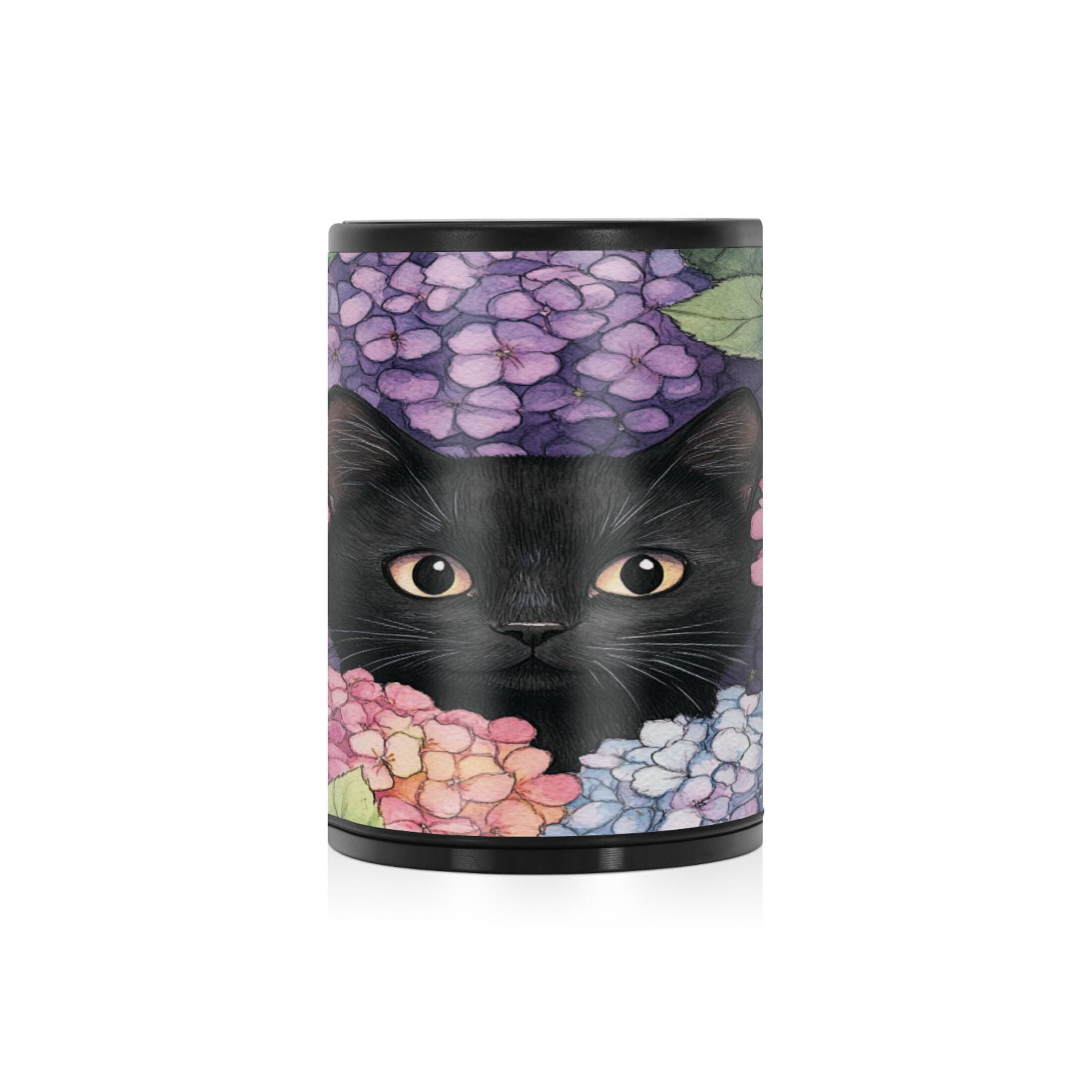 Qxltty Hydrangea Cat Car Ashtray Press Spring-loaded Switch for ...