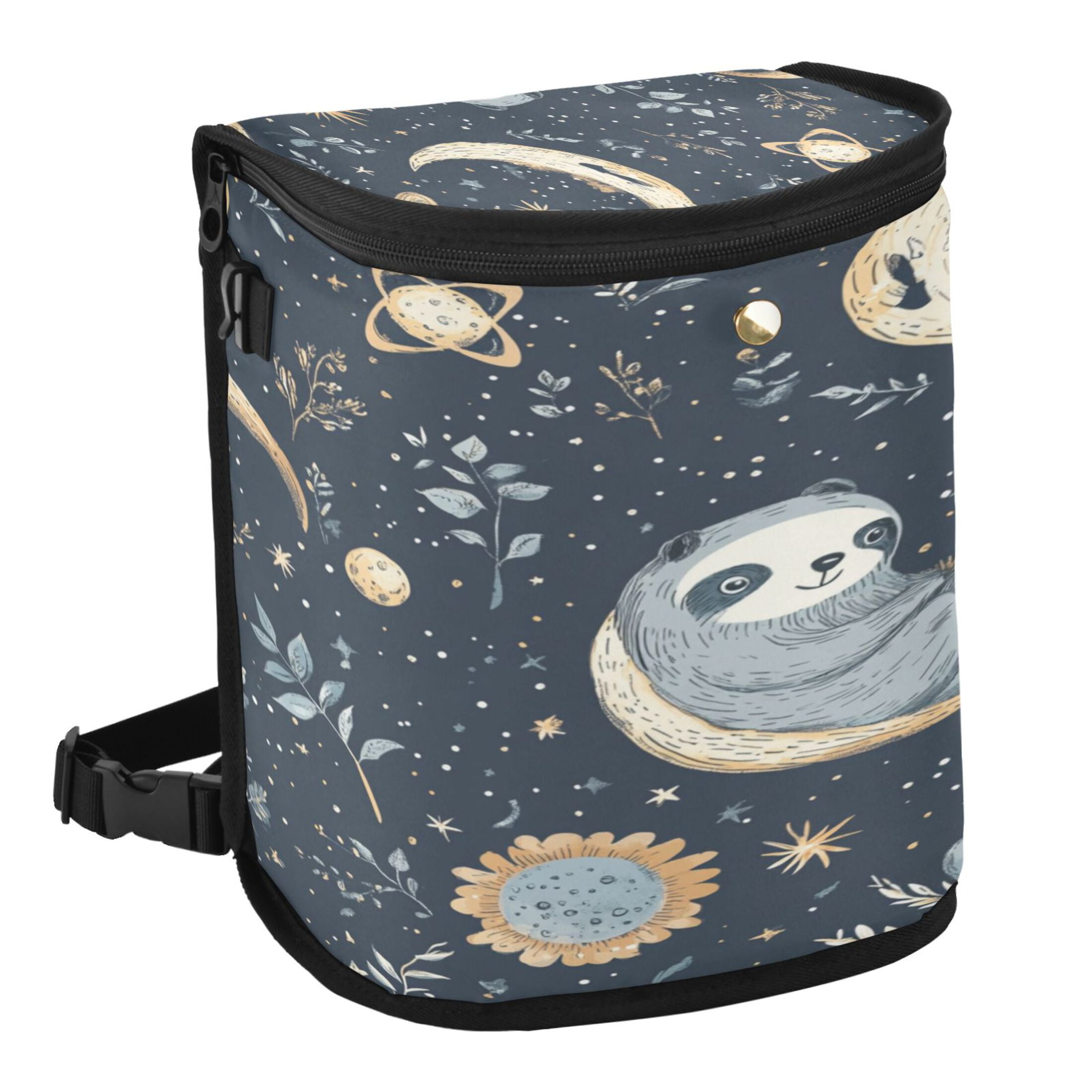 Qxltty Illustration Of Cute Sloth in Space Car Trash Can with Lid ...