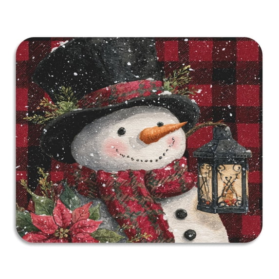 Qxltty Jovial Snowman Dish Drying Mat Coffee Bar Mats Rubber Backed ...