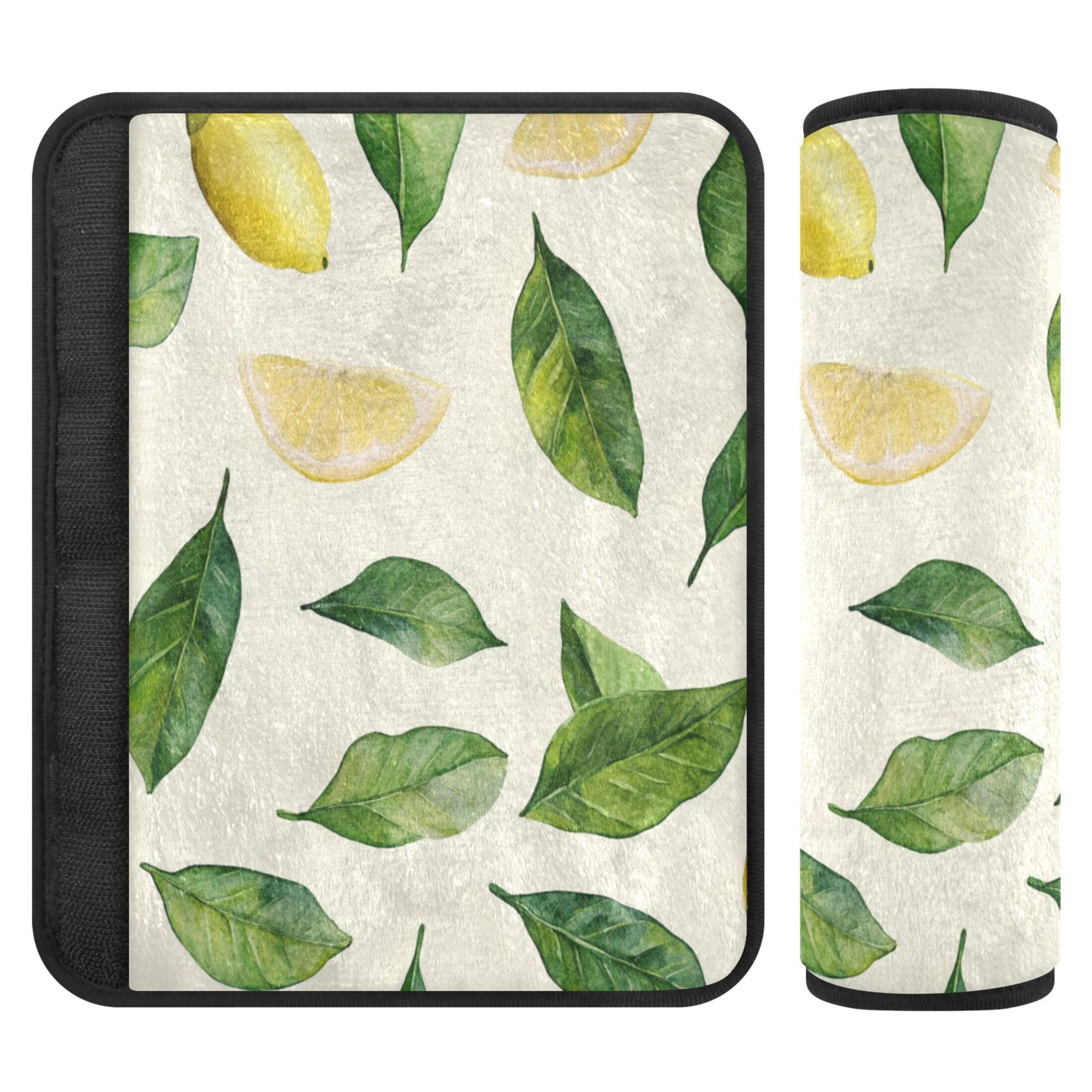 Qxltty Lemon Leaf Car Seat Strap Pads are Soft and Snug Fitting for All ...