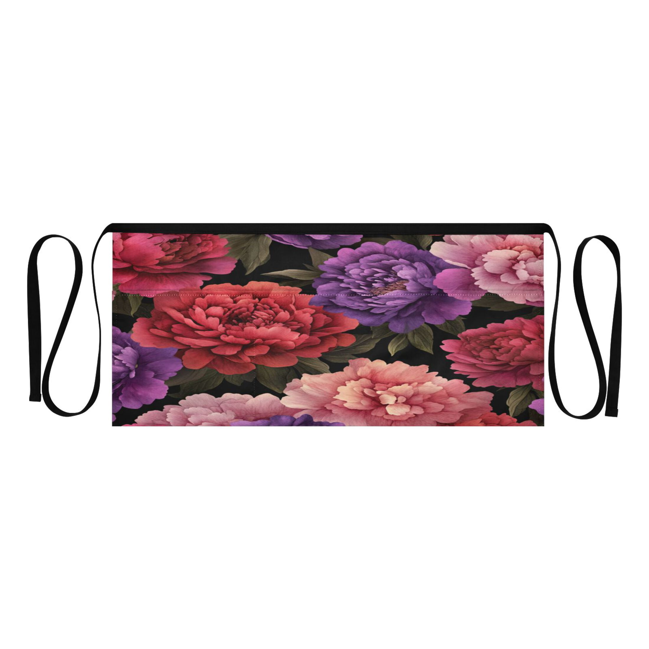 Qxltty Lush Peonies Kitchen Cooking Apron for Women Men with Pockets ...