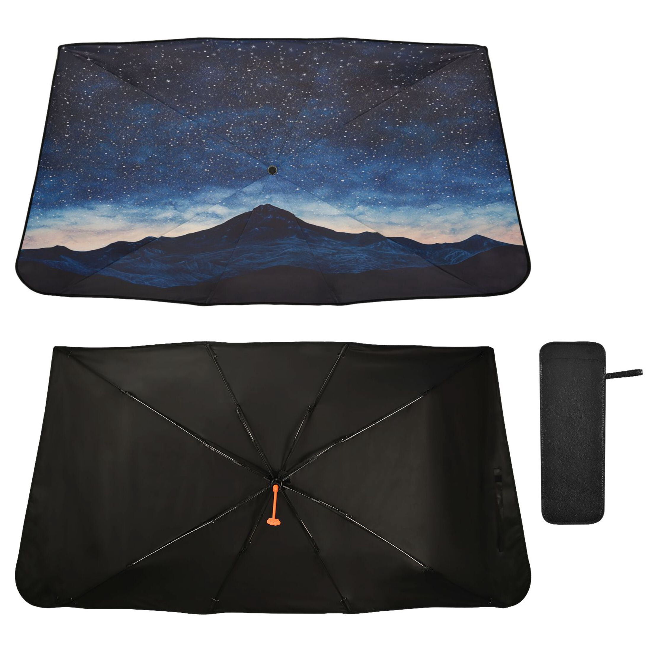 Qxltty Night View Of Stars Windshield Sun Shade Umbrella Protect Car ...