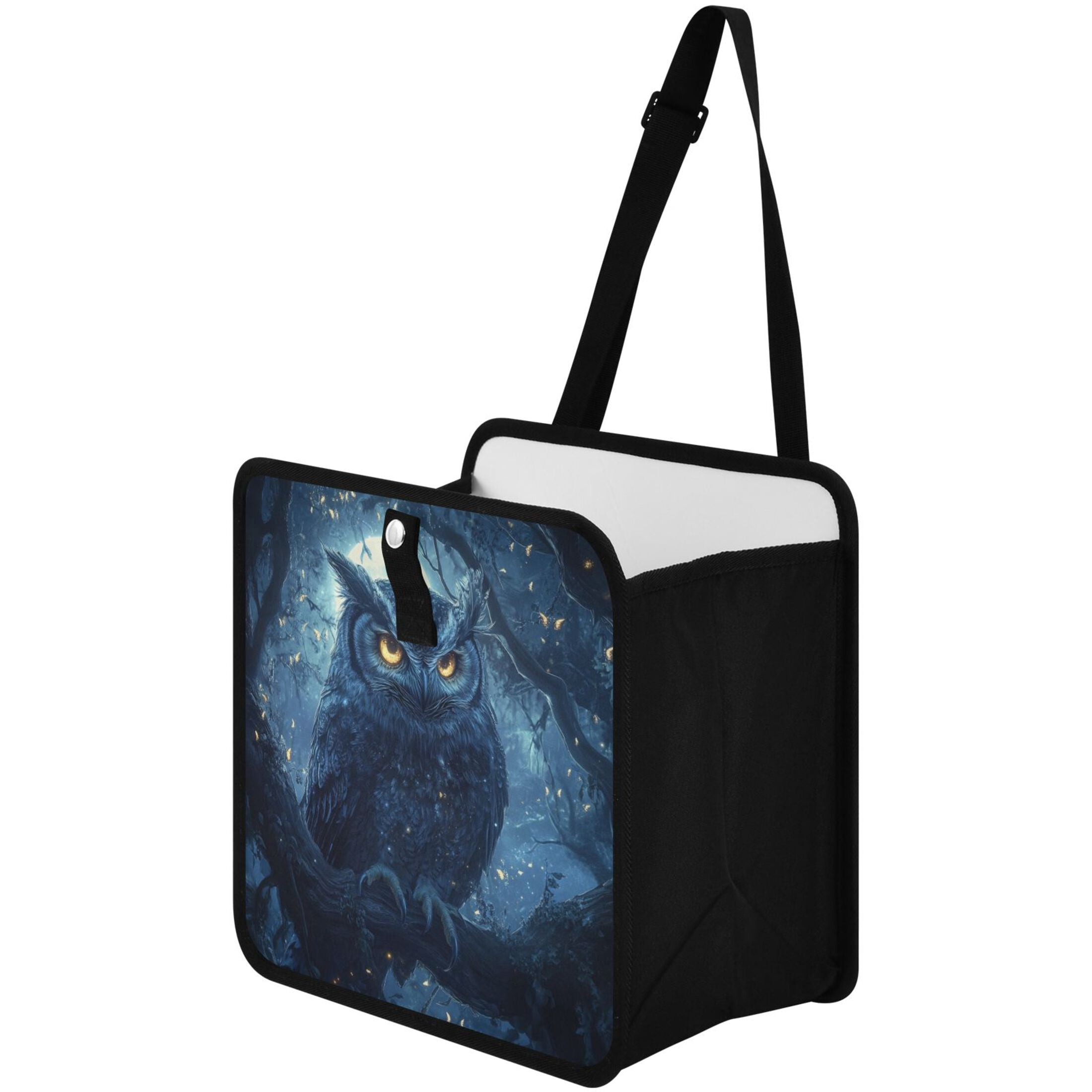 Qxltty Owl in The Moonlight Pattern Car Dumpster Collapsible Rear Seat ...