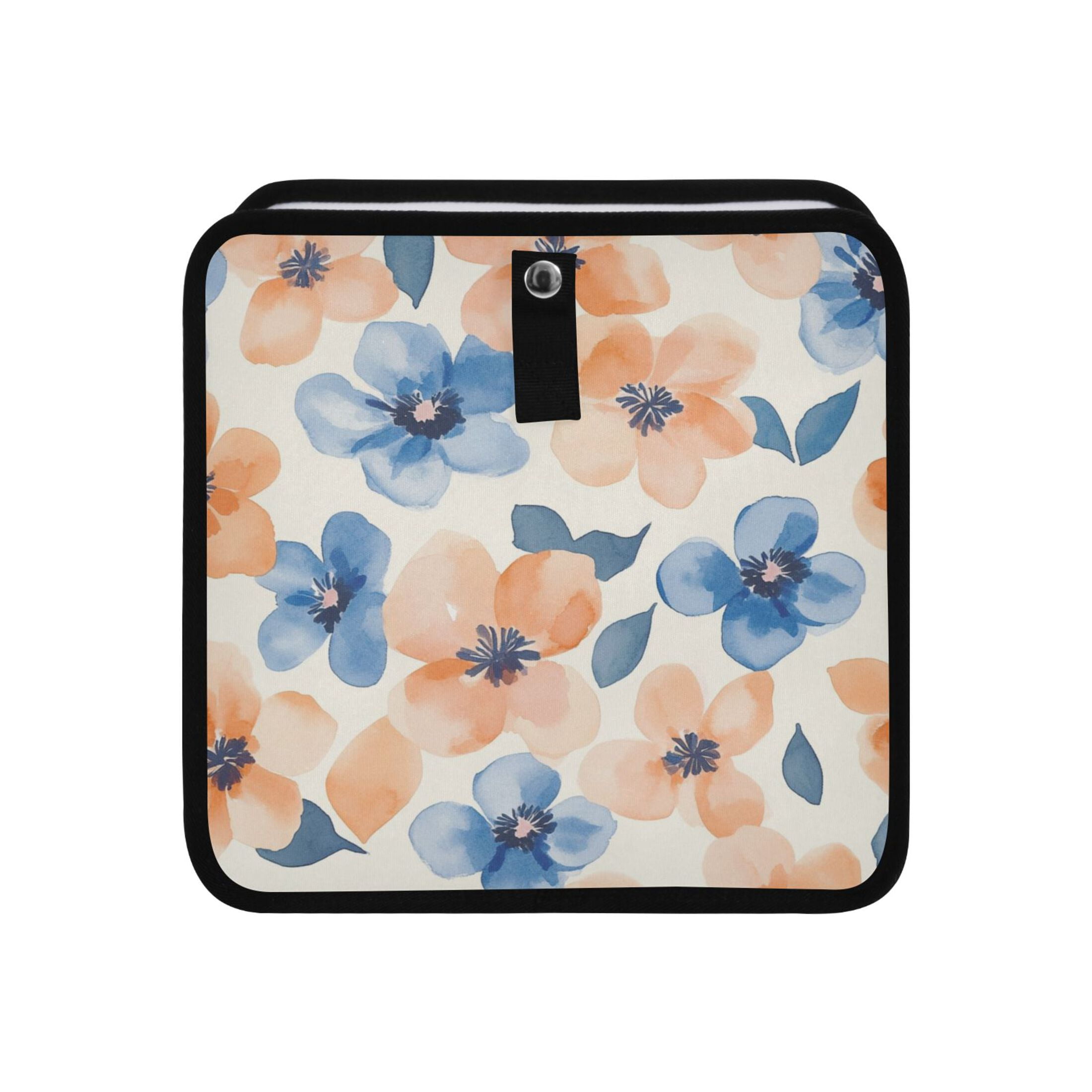 Qxltty Pastel Peach and Blue Flowers Car Dumpster Collapsible Rear Seat ...