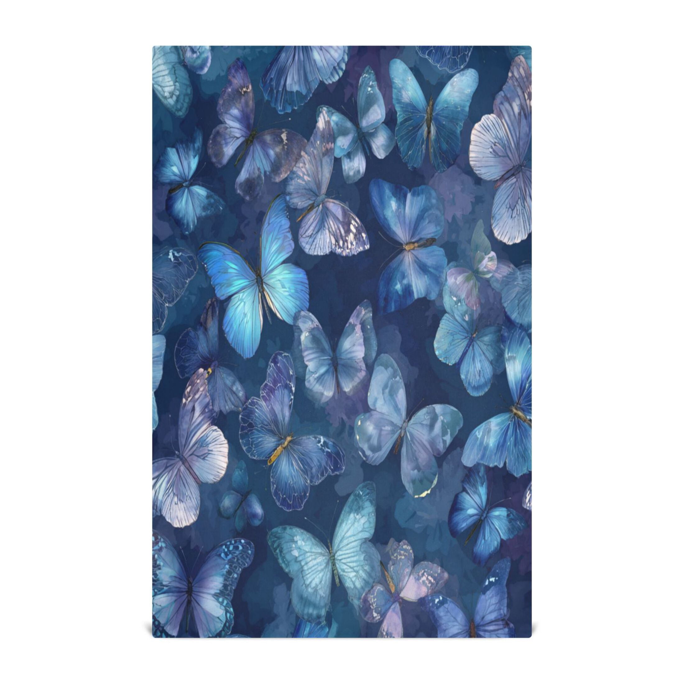 Qxltty Pretty Blue Butterfly Kitchen Towels 28 x 18 Inch Set of 4 Soft ...