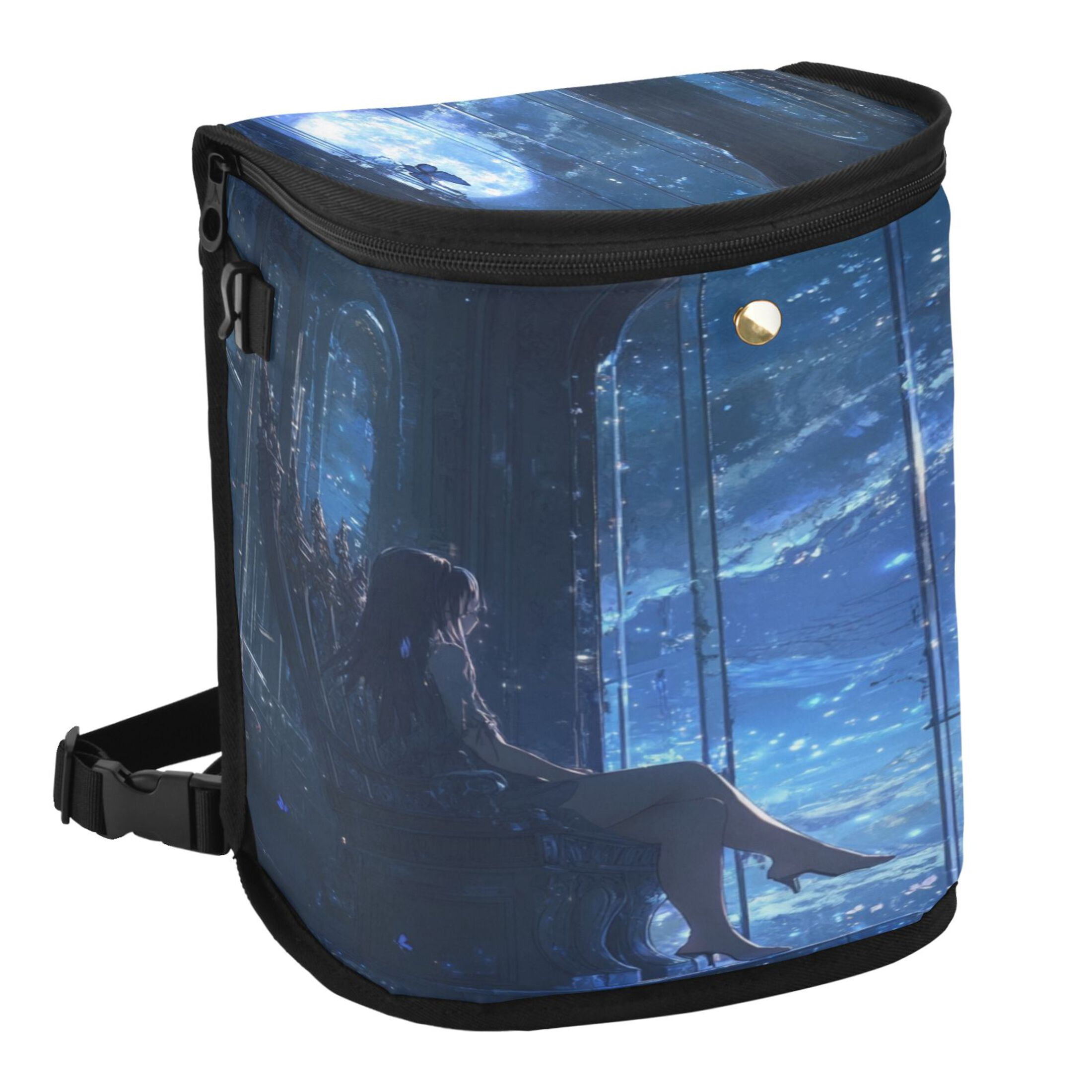 Qxltty Princess Enjoying The Moon Pattern Car Trash Can with Lid ...
