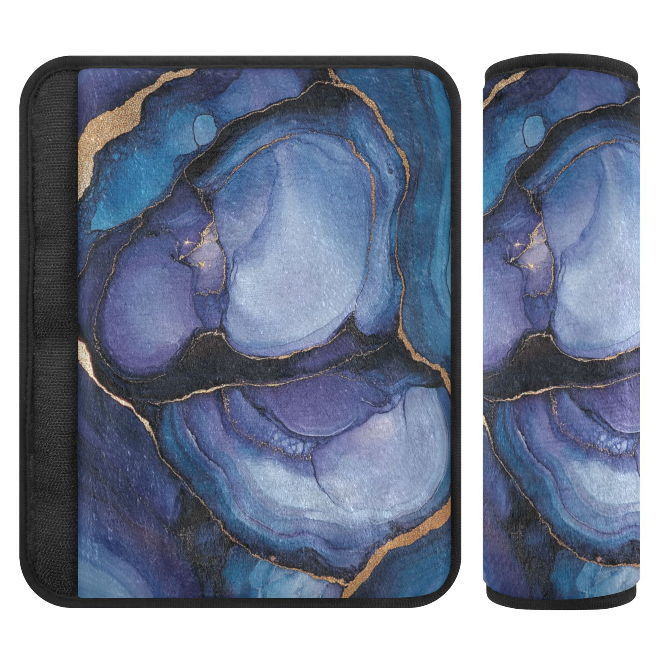 Qxltty Puddle Veined Marble Car Seat Strap Pads are Soft and Snug ...