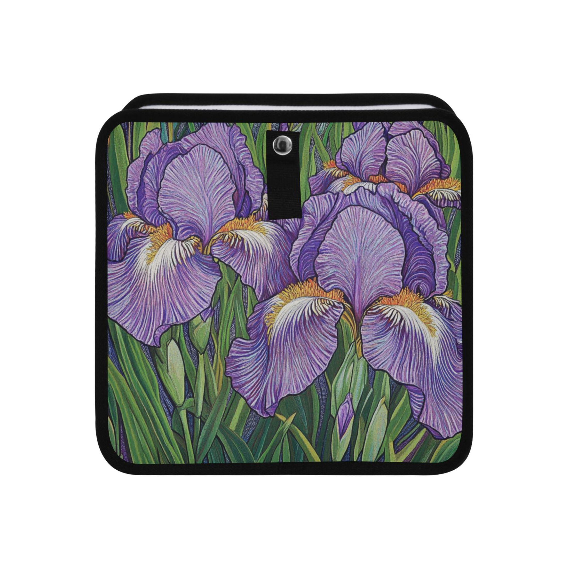 Qxltty Purple Iris Car Dumpster Collapsible Rear Seat Suspension Trash ...