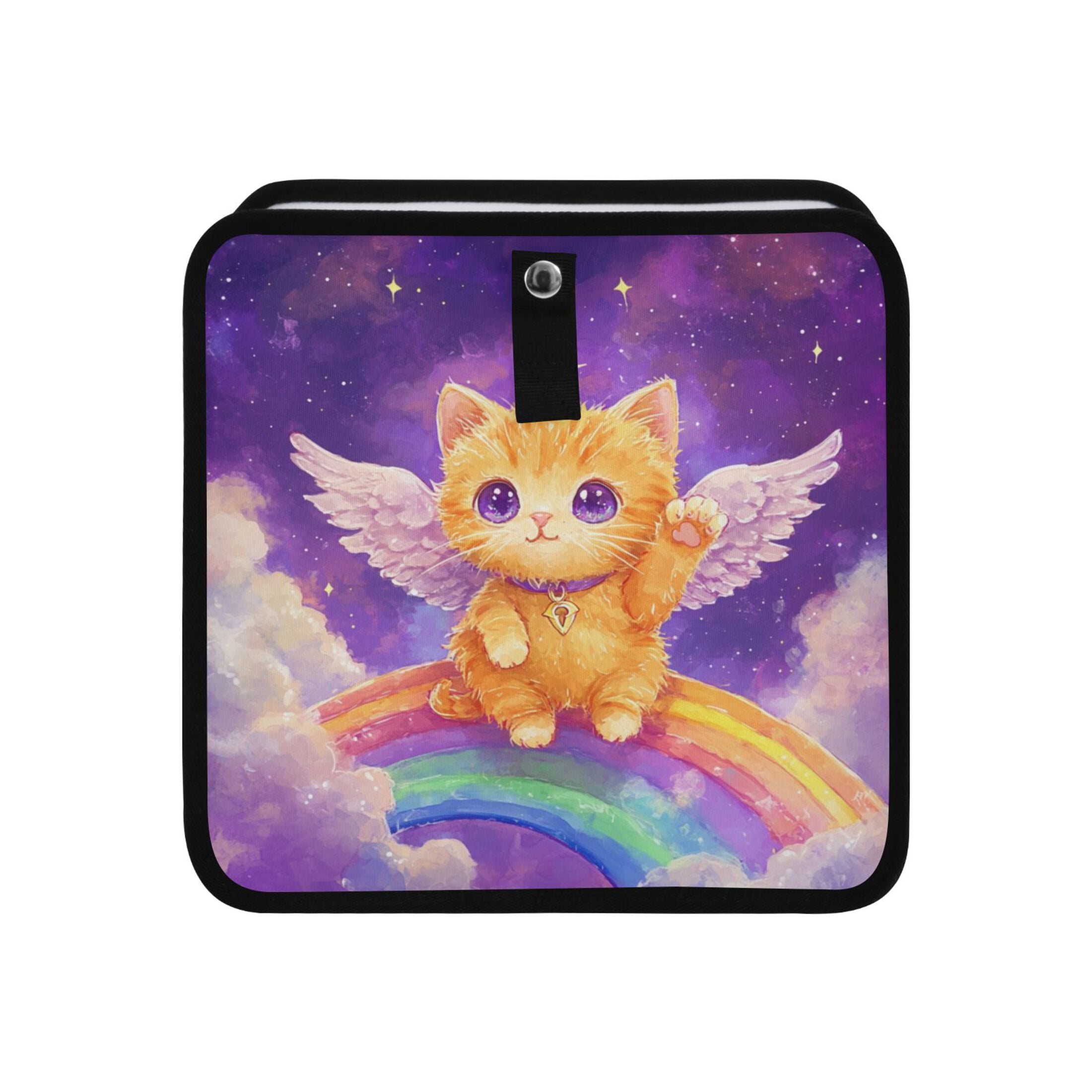 Qxltty Rainbow Angel Cat Car Dumpster Collapsible Rear Seat Suspension ...