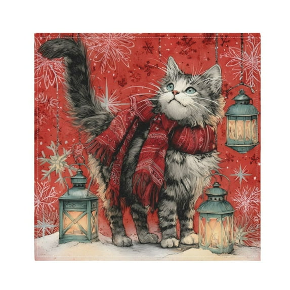 Qxltty Rainbow Angel Cat Napkins 20×20in Perfect for Parties Dinners ...