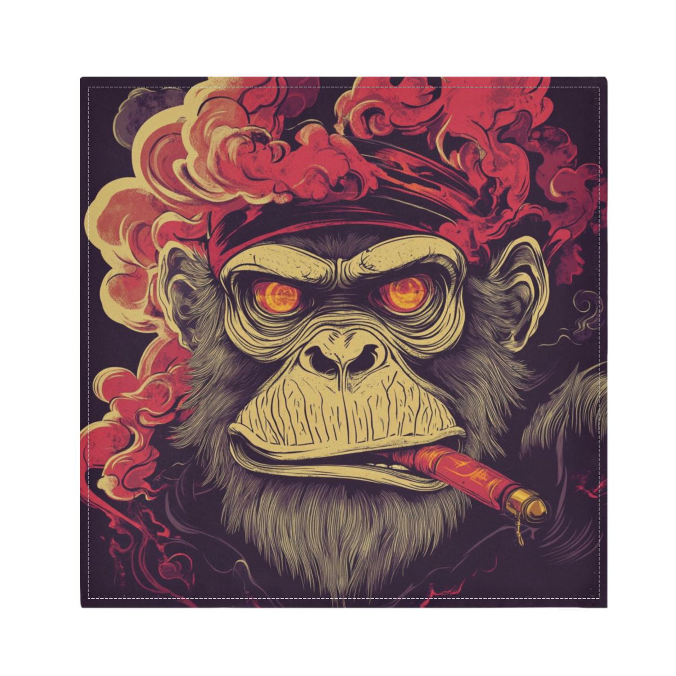 Qxltty Red Eyes Orangutan Pattern Napkins 20×20in Perfect for Parties ...