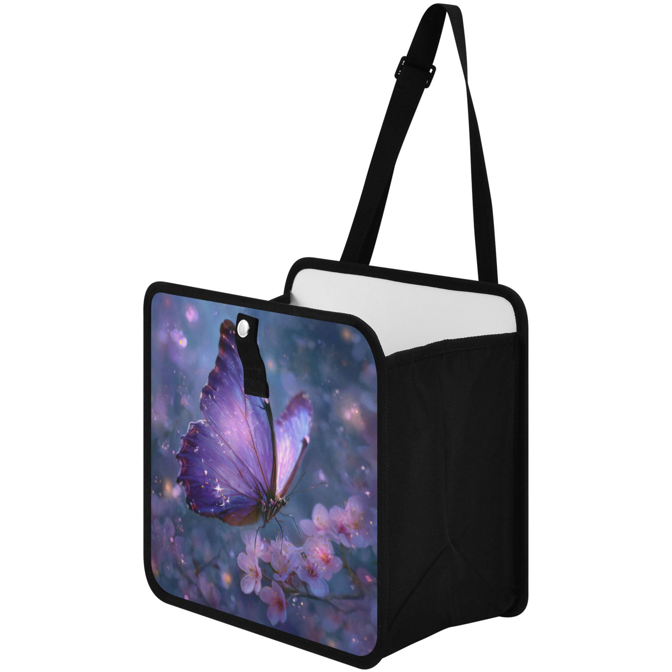 Qxltty Sakura Purple Butterfly Car Dumpster Collapsible Rear Seat ...