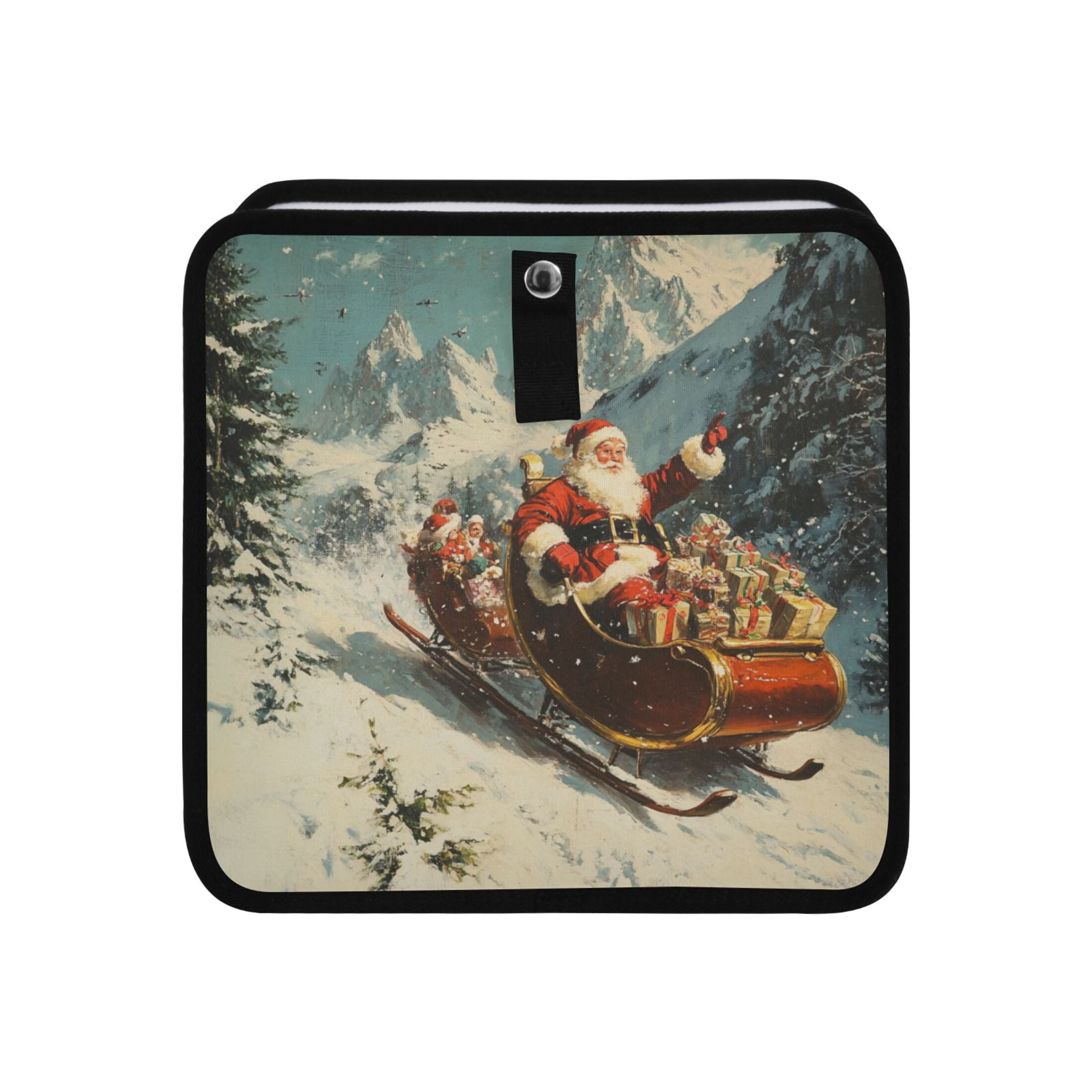 Qxltty Santa Claus Giving Presents Car Dumpster Collapsible Rear Seat ...
