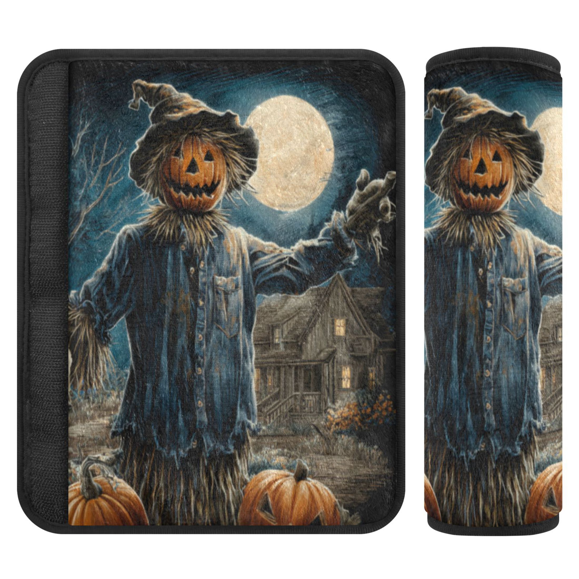 Qxltty Scary Scarecrow Car Seat Strap Pads are Soft and Snug Fitting ...