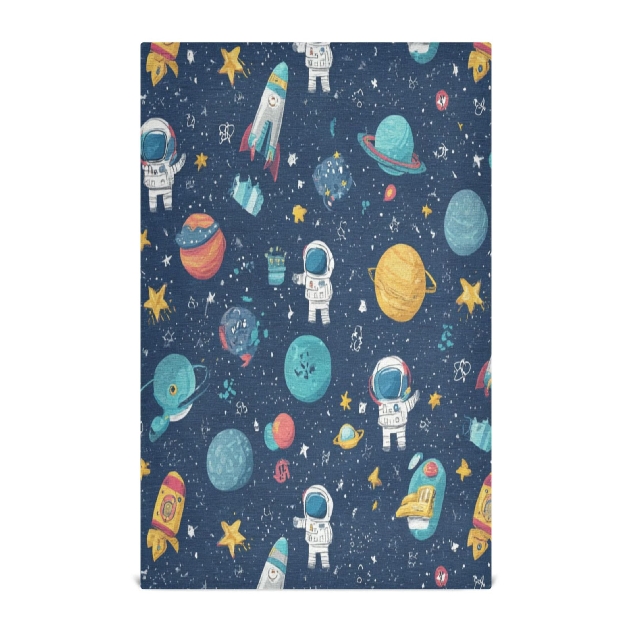 Qxltty Space Themed Kitchen Towels 28 x 18 Inch Set of 6 Soft Cotton ...