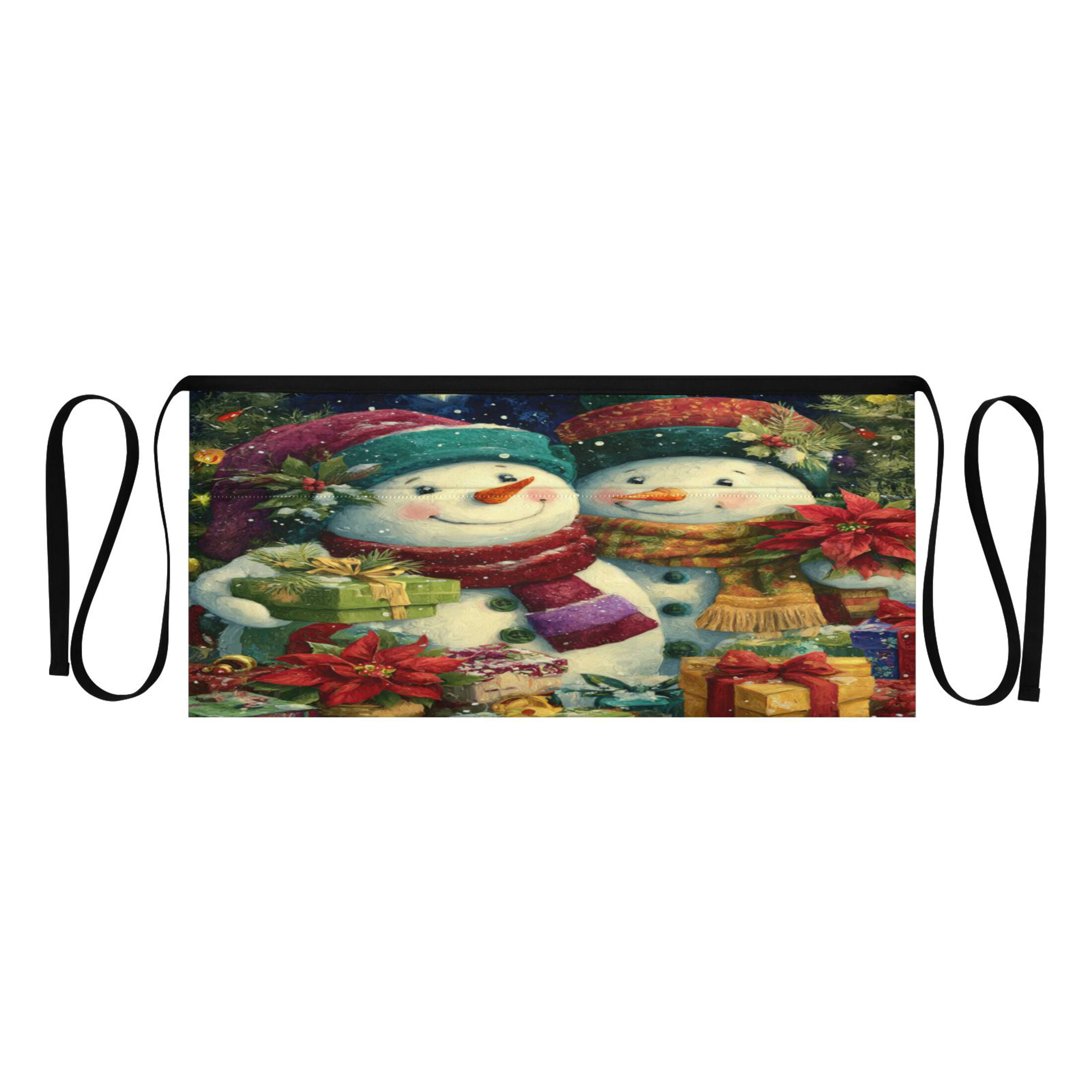 Qxltty Starry Sky Snowman Kitchen Cooking Apron for Women Men with ...