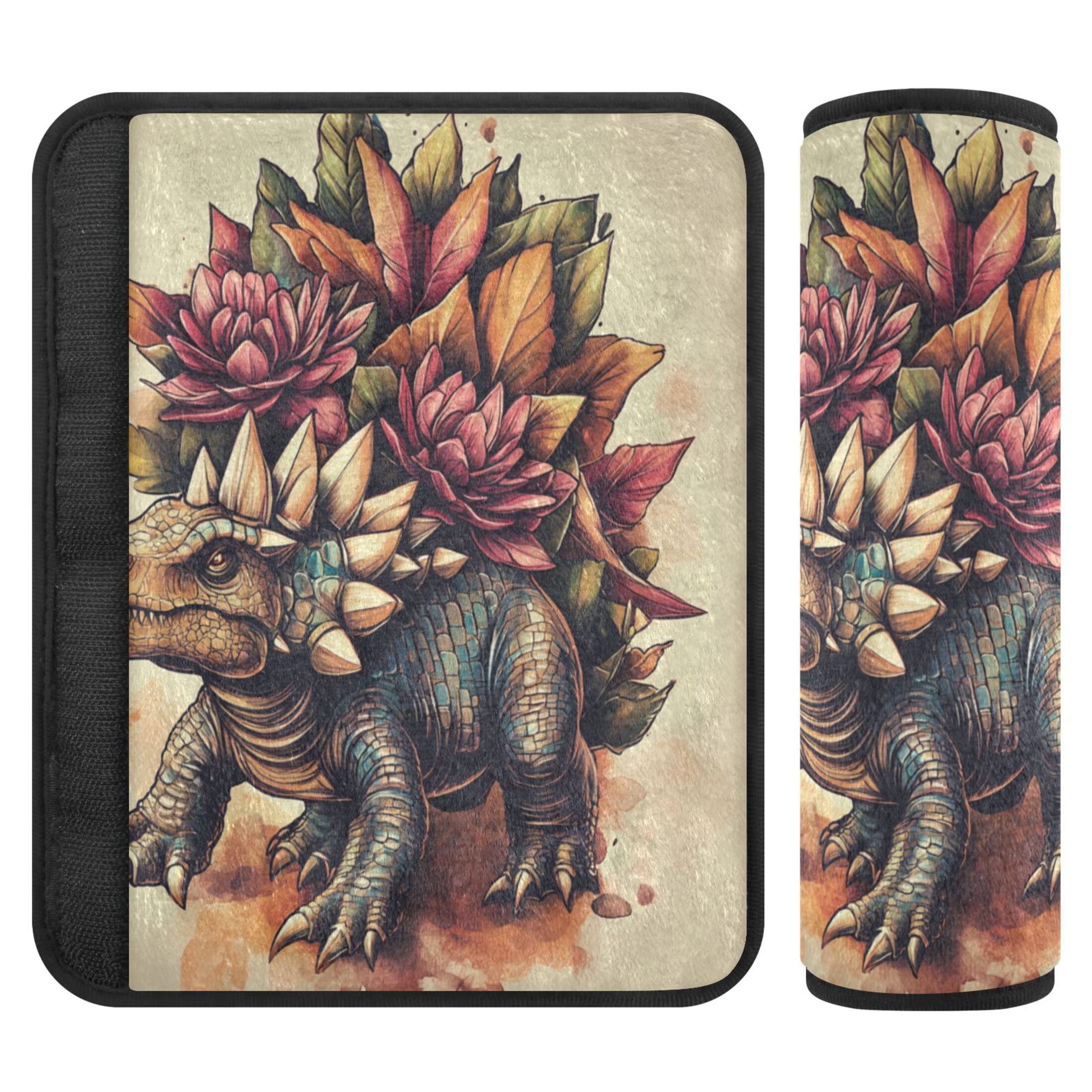 Qxltty Stegosaurus Illustration in Realistic Style Car Seat Strap Pads ...