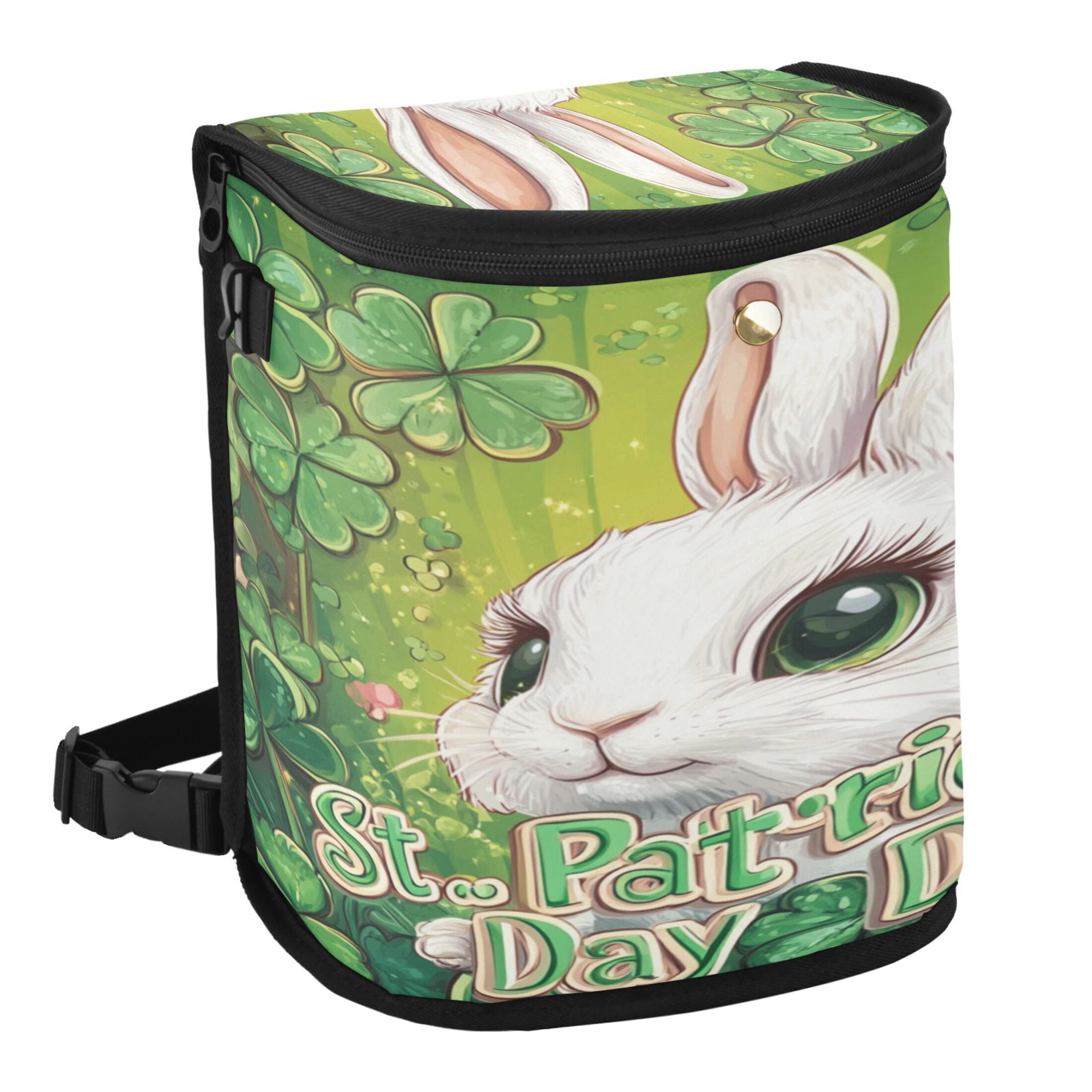Qxltty Stpatricks Day Cute Bunny Car Trash Can with Lid Vehicle ...
