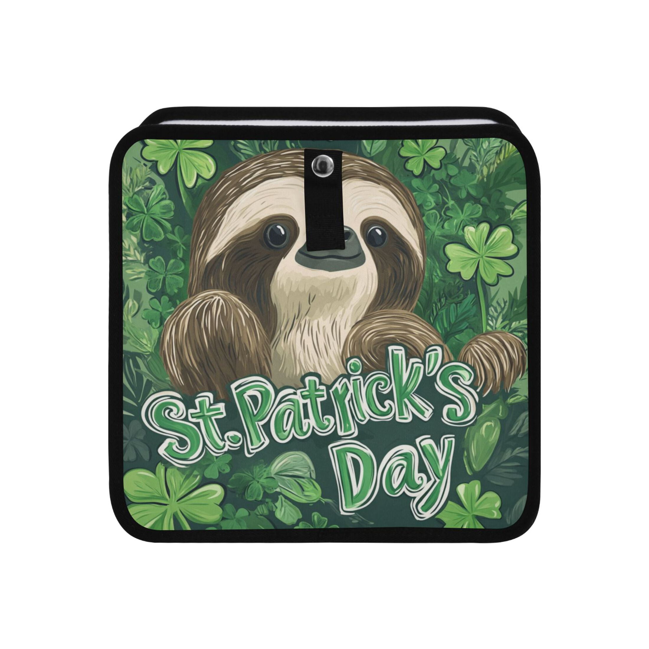 Qxltty Stpatricks Day Cute Sloth Car Dumpster Collapsible Rear Seat ...