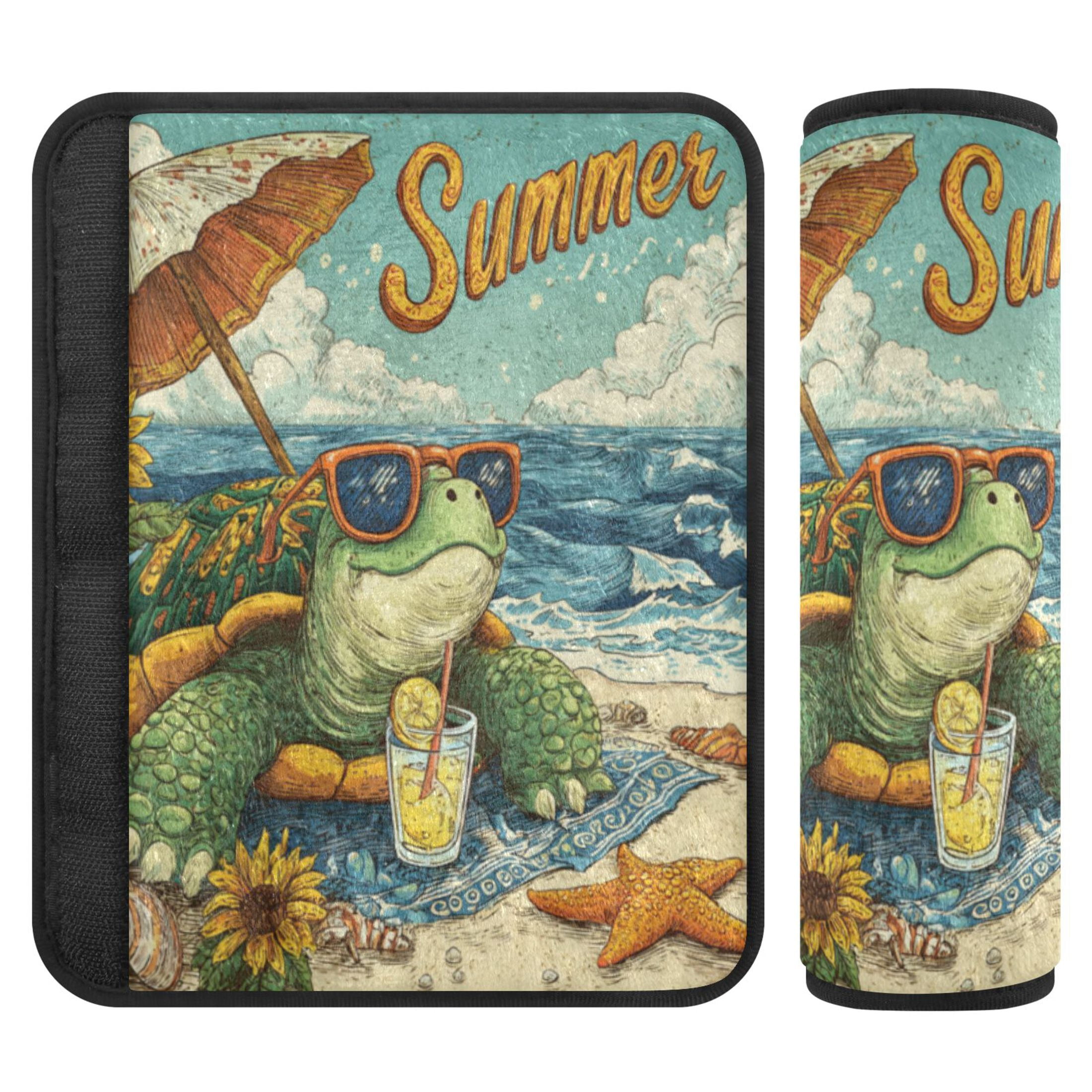 Qxltty Summer Turtle Car Seat Strap Pads are Soft and Snug Fitting for ...