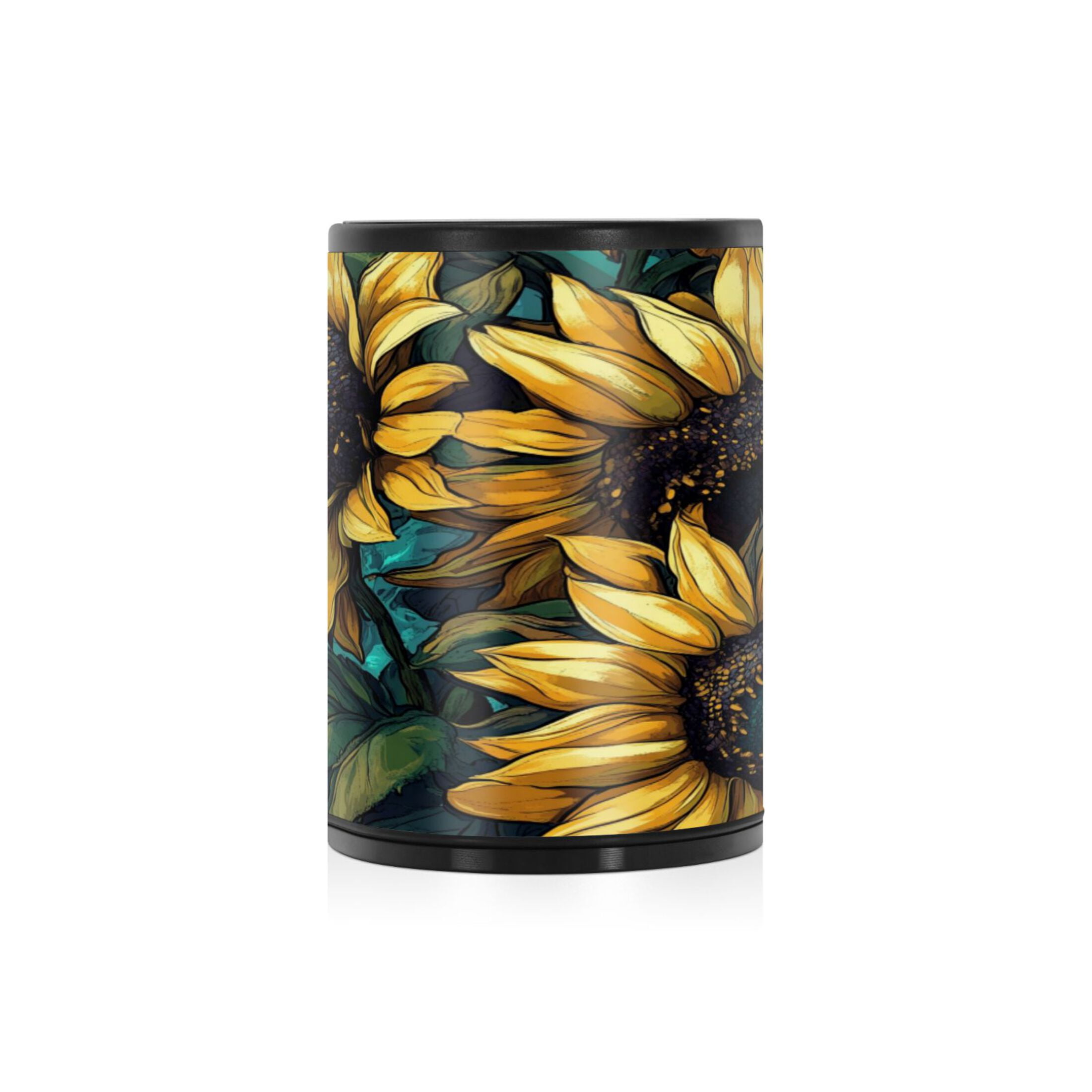 Qxltty Sunflower Graffiti Art Car Ashtray Press Spring-loaded Switch ...