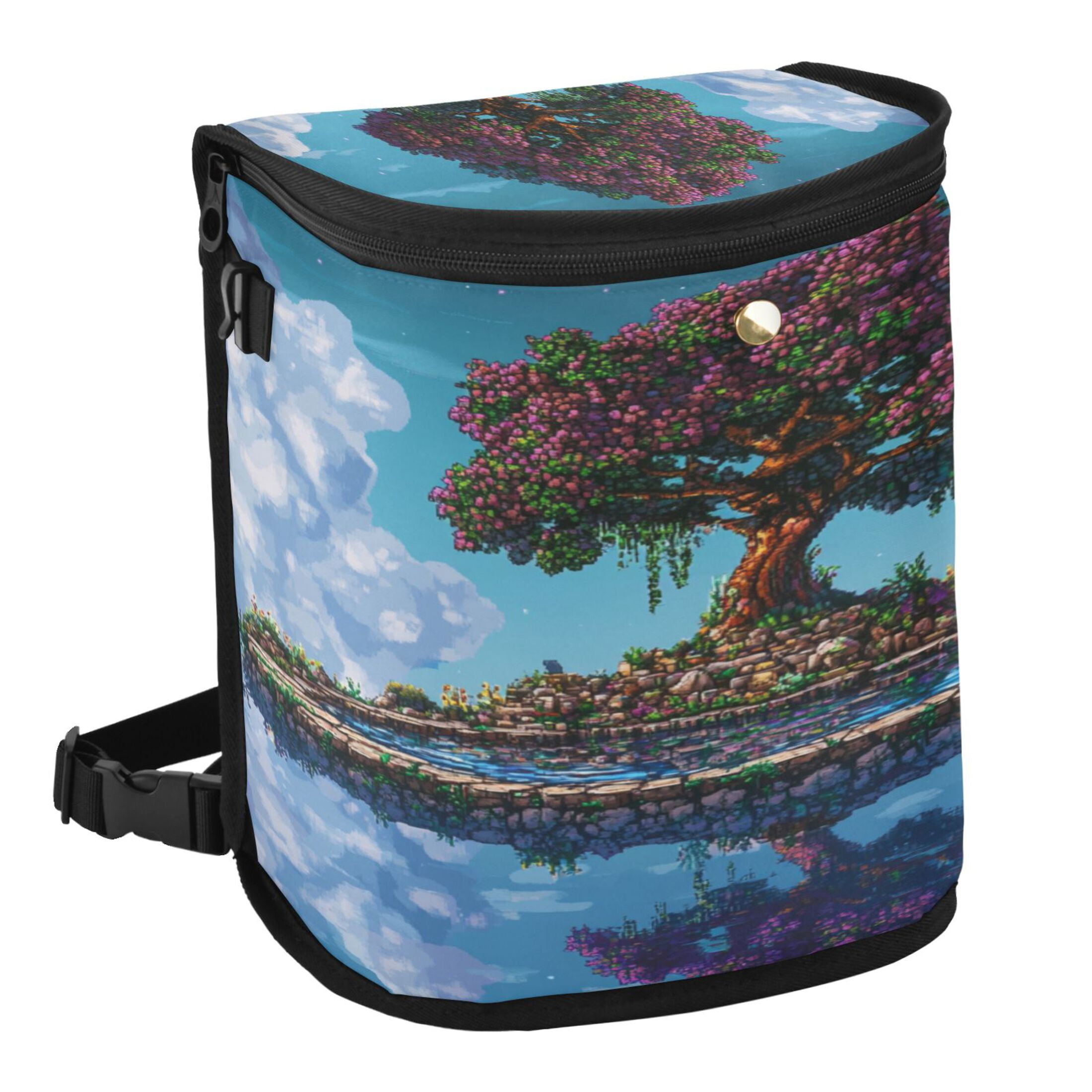 Qxltty Terraria Style Tree Car Trash Can with Lid Vehicle Backseat Hanging Leak Proof Storage ...