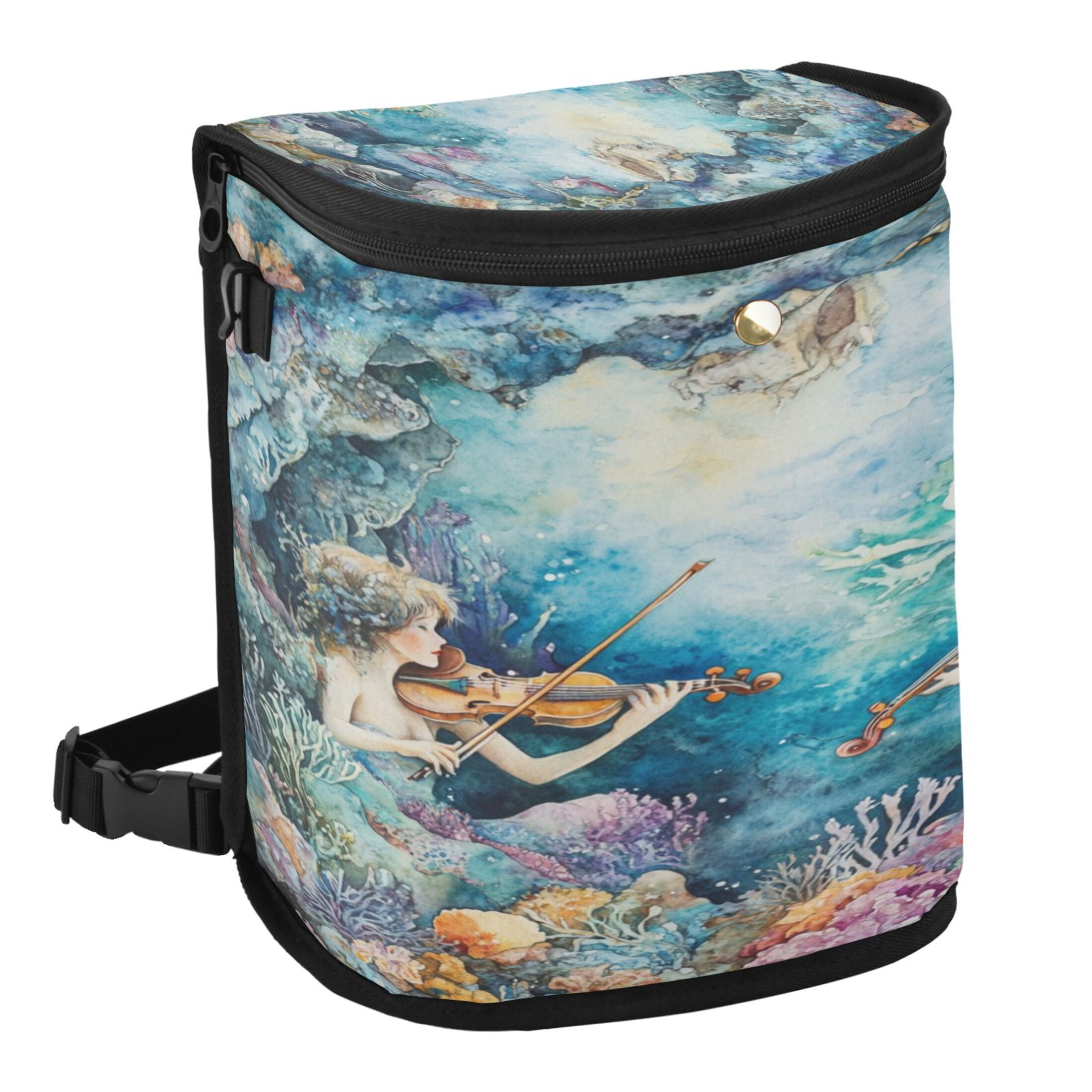Qxltty The Mermaid Plays Music Car Trash Can with Lid Vehicle Backseat ...