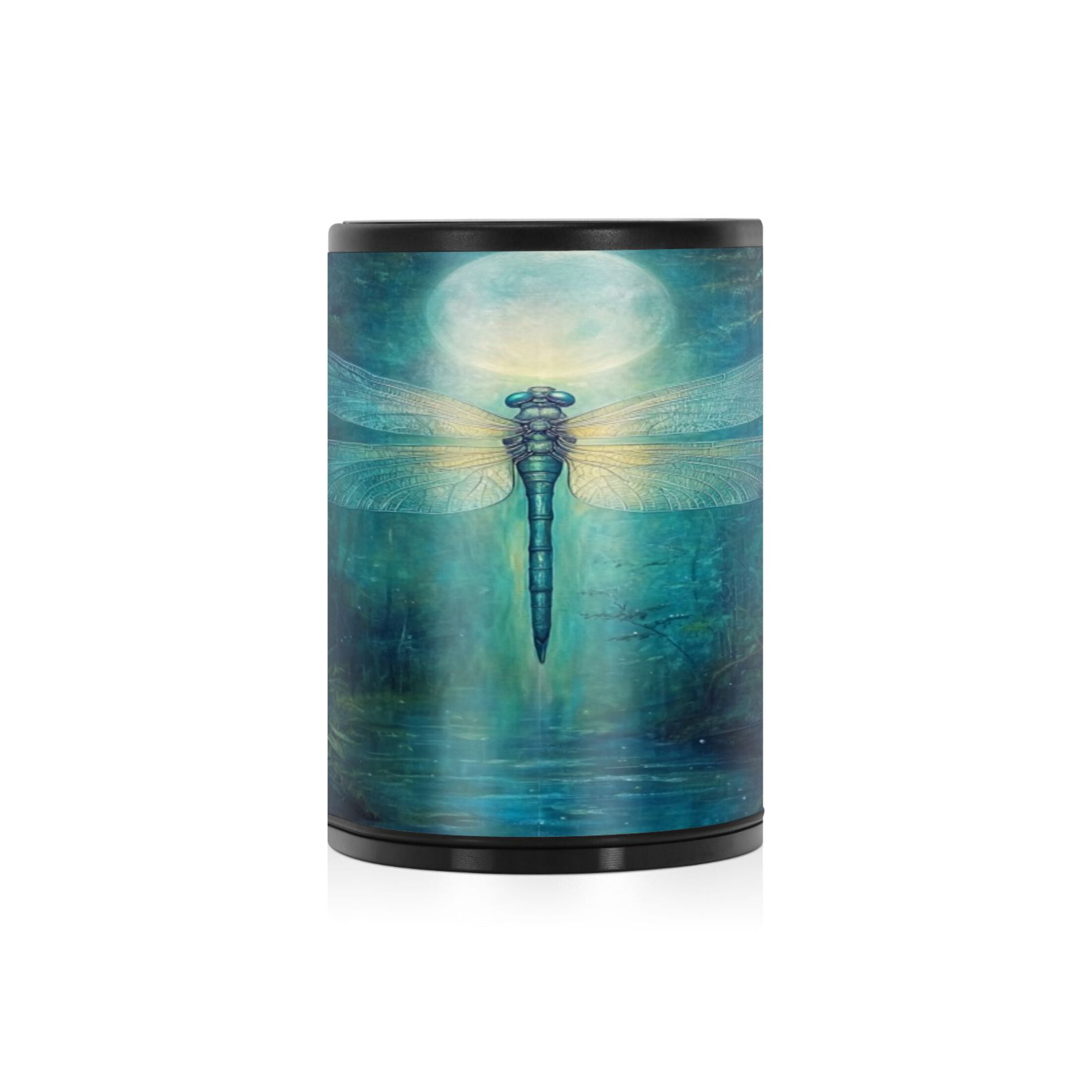 Qxltty Tranquility Dragonfly Car Ashtray Press Spring-loaded Switch for ...