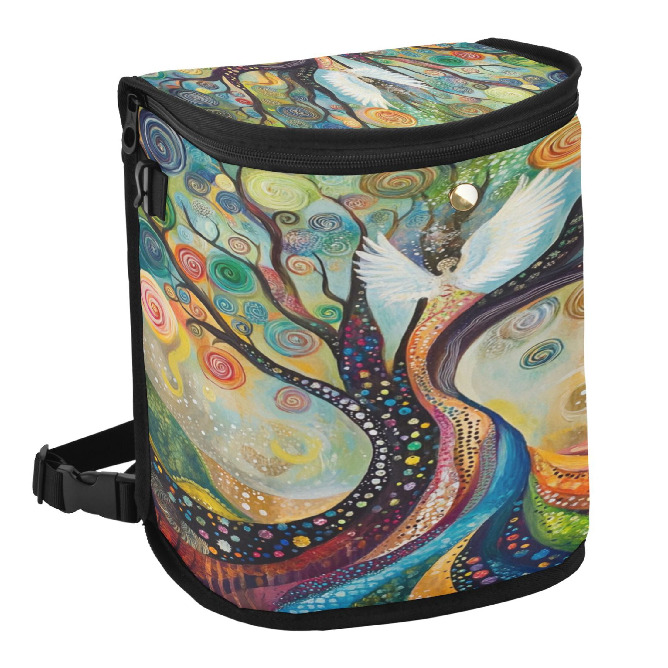 Qxltty Tree Of Angels Car Trash Can with Lid Vehicle Backseat Hanging ...