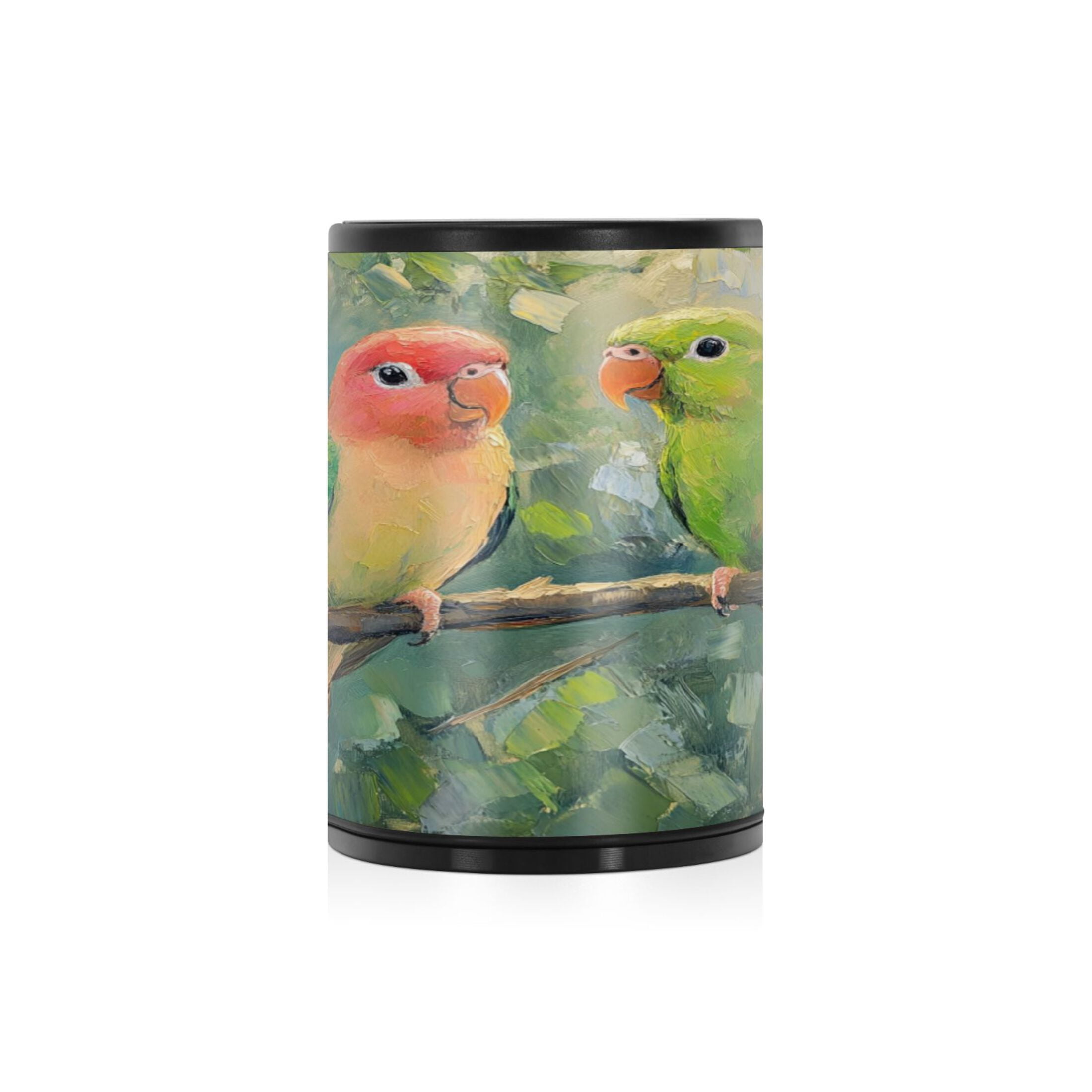 Qxltty Two Playful Parrots Car Ashtray Press Spring-loaded Switch for ...