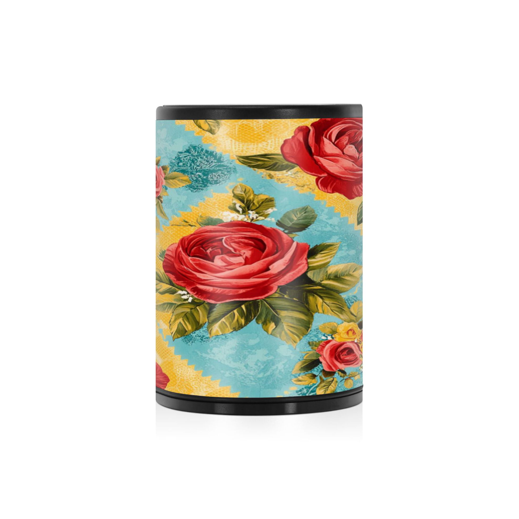 Qxltty Vintage Rose Quilt Chart Car Ashtray Press Spring-loaded Switch ...