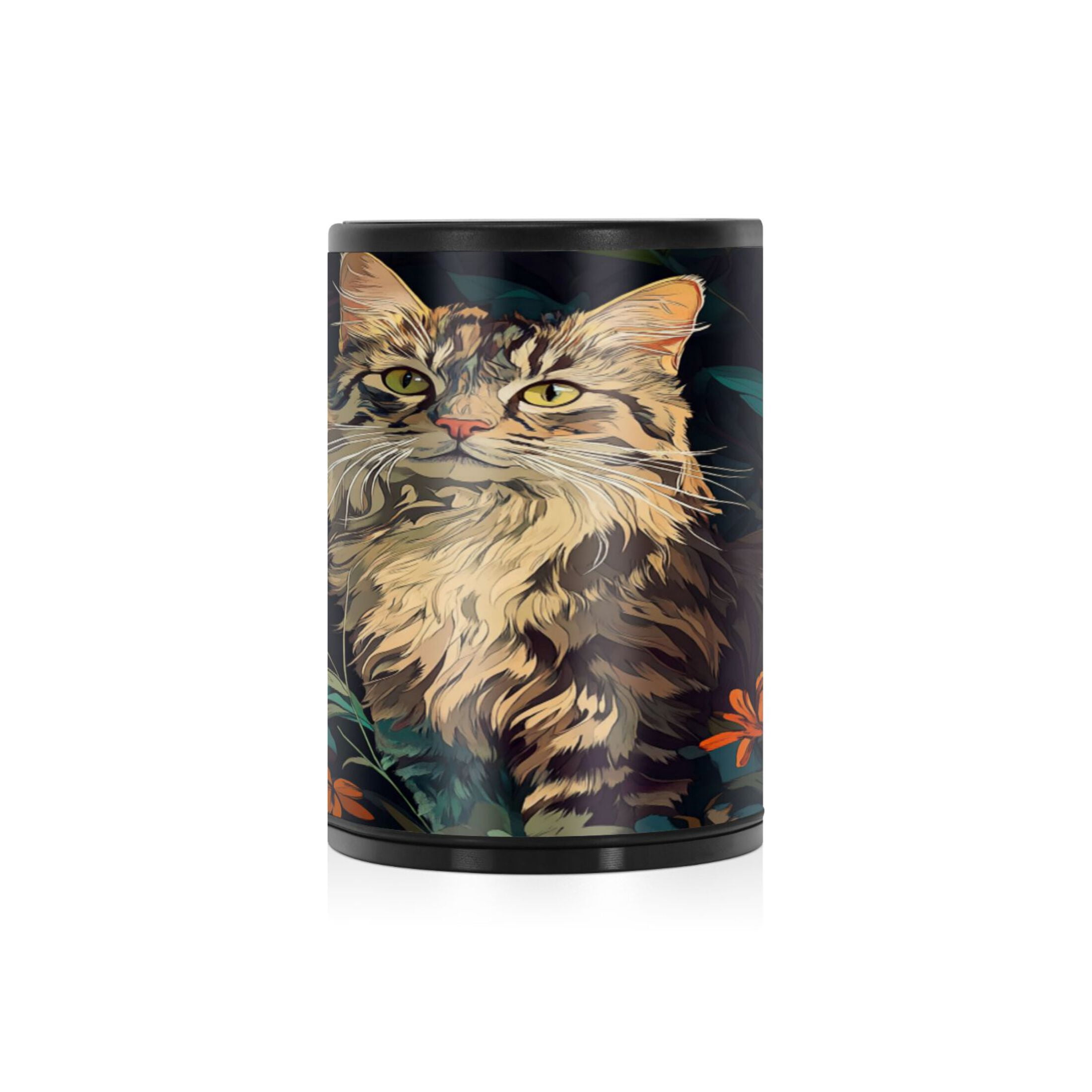 Qxltty Watercolor Hawksbill Cat Car Ashtray Press Spring-loaded Switch ...