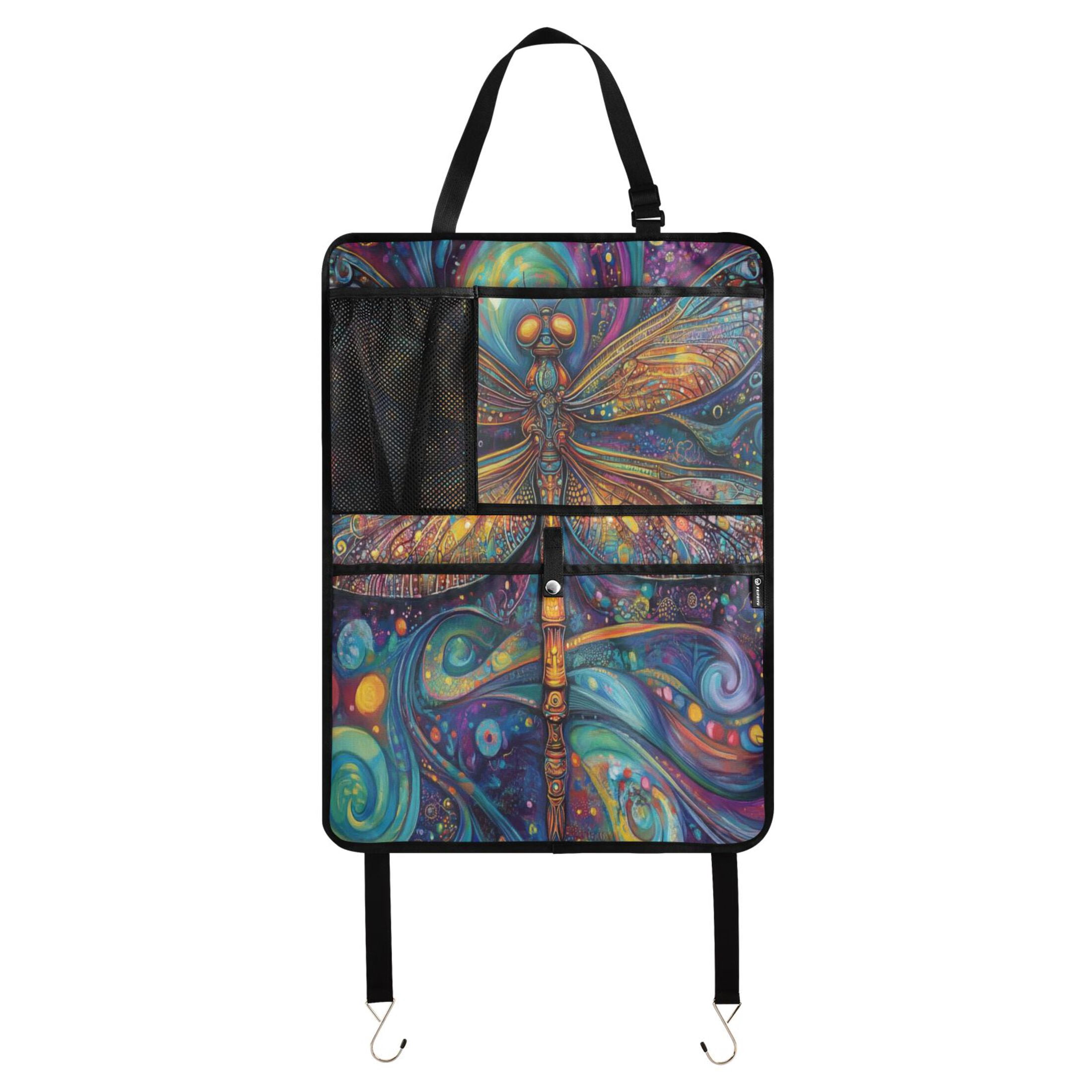 Qxltty Weird Style Dragonfly Car Seat Back Protectors with 3 Pocket ...