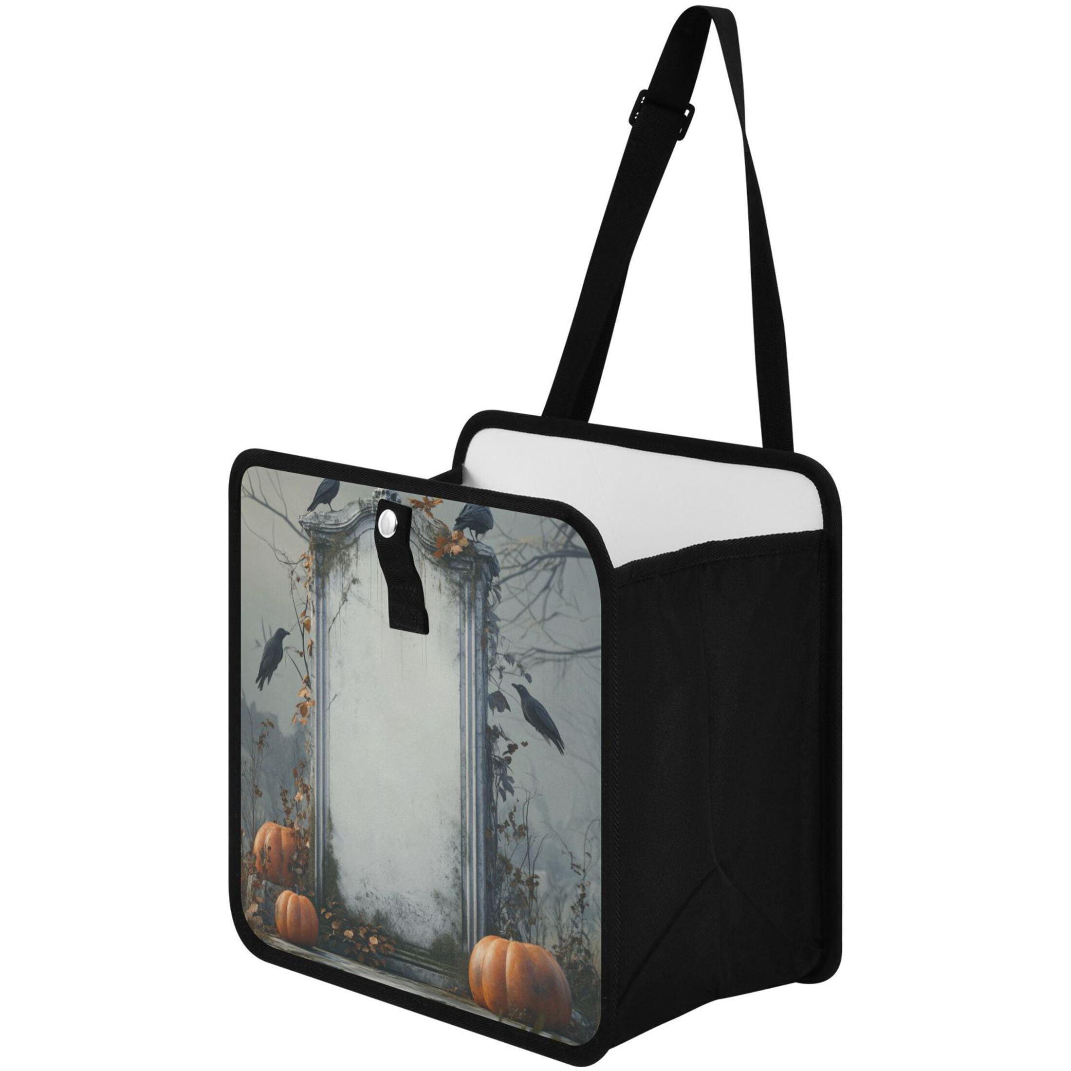 Qxltty White Tombstone with Pumpkins Car Dumpster Collapsible Rear Seat ...