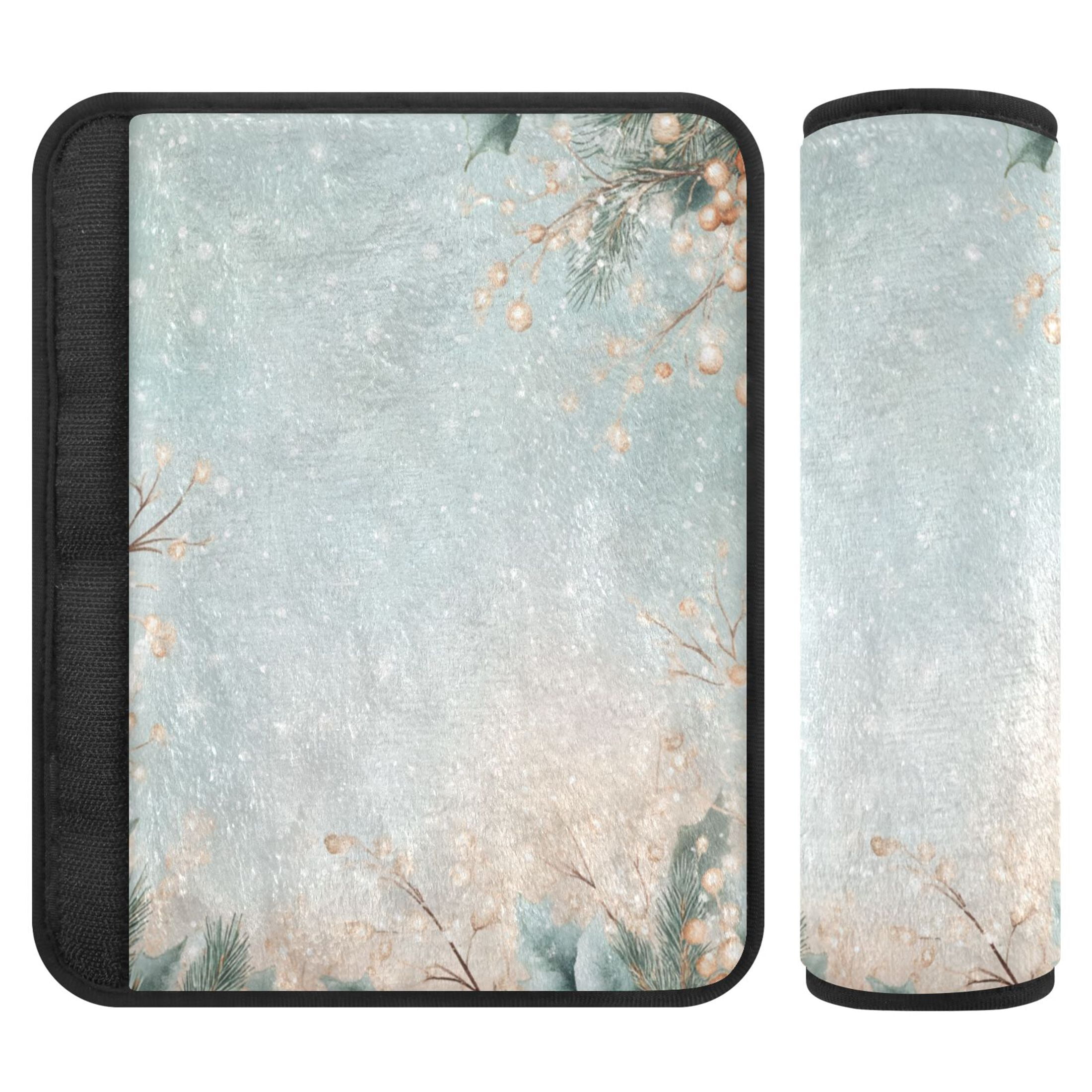 Qxltty Winter Themed Pattern Car Seat Strap Pads are Soft and Snug ...