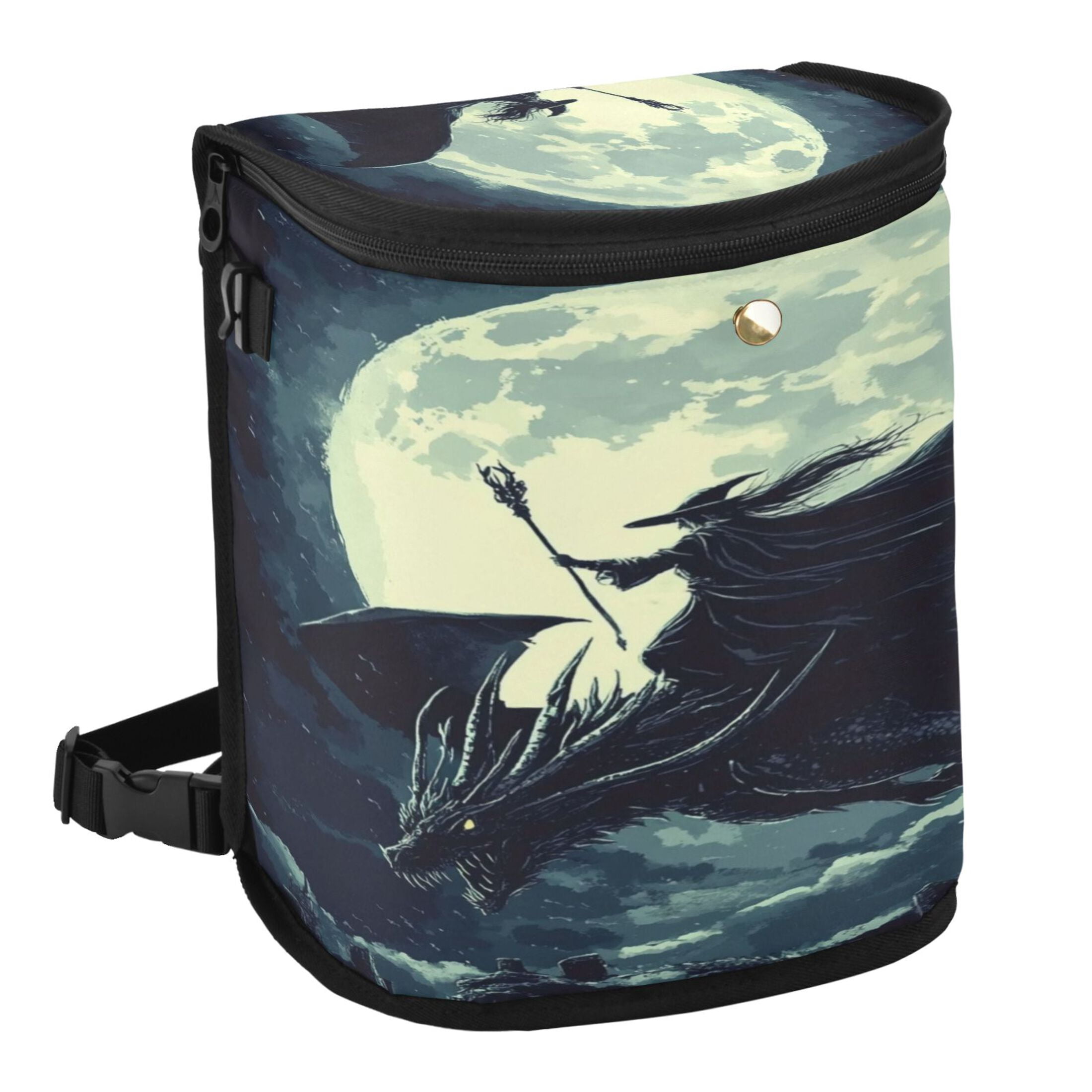 Qxltty Witch and Black Dragon Car Trash Can with Lid Vehicle Backseat ...