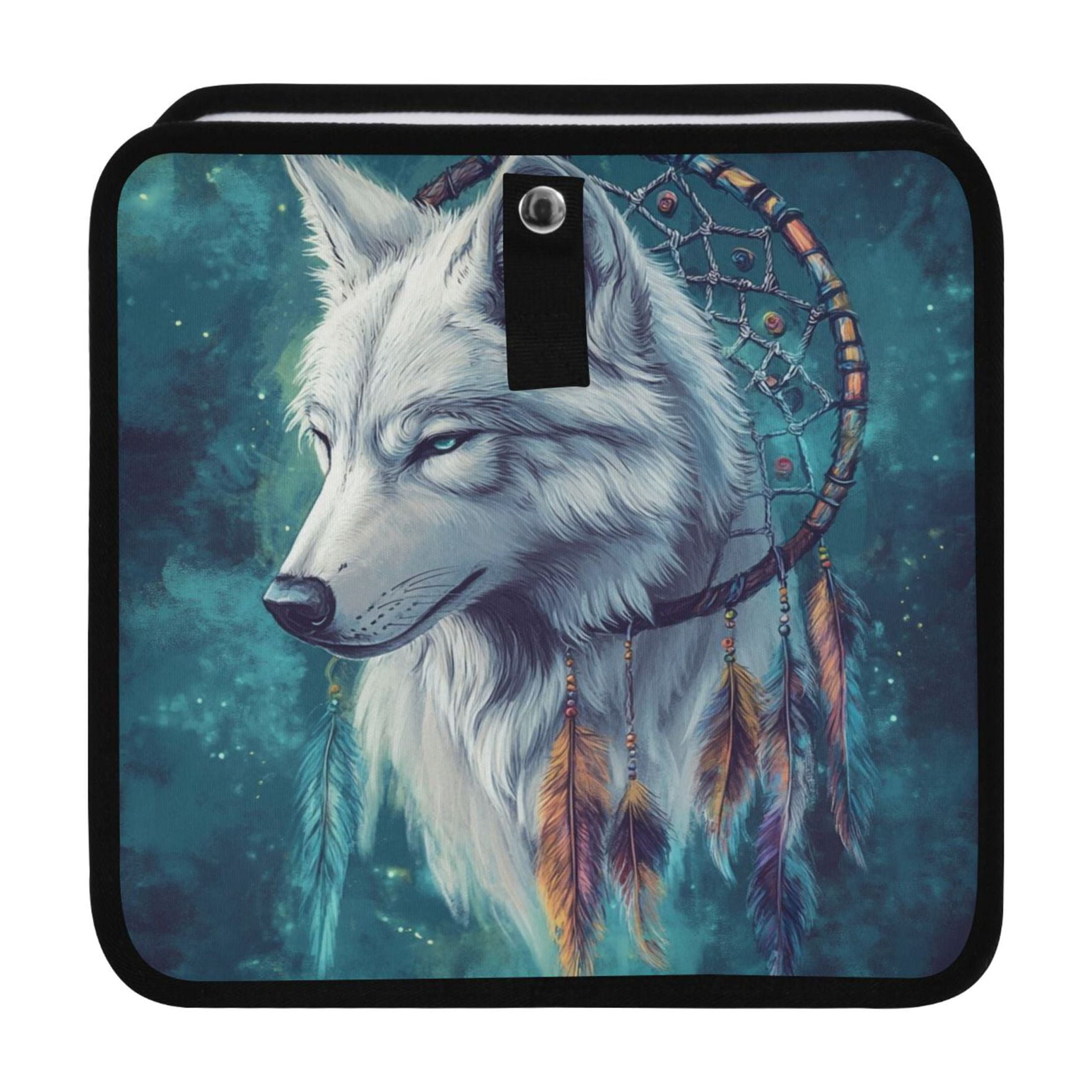 Qxltty Wolf King Dreamcatcher Car Dumpster Collapsible Rear Seat ...