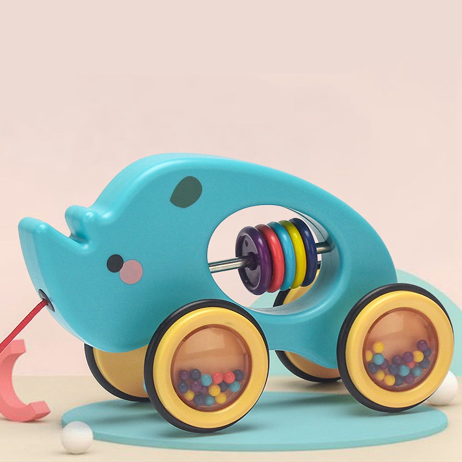 Qxpztk Animals Pull Along Toddler Toys Fine Motor Toy Pull Push Toy ...