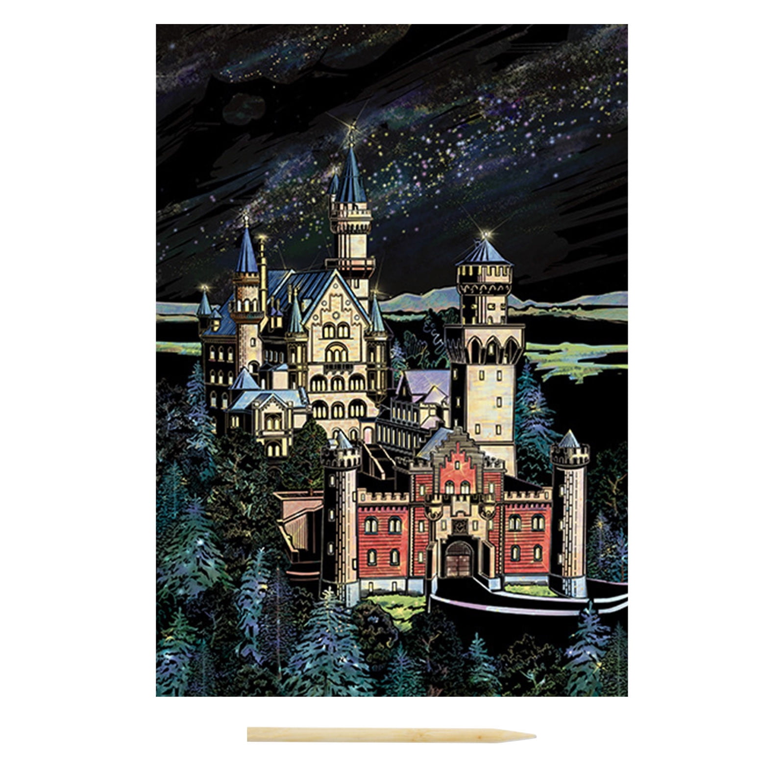 Qxpztk Night Glowing Scratch Art Rainbow Painting for Adults, Glow in ...