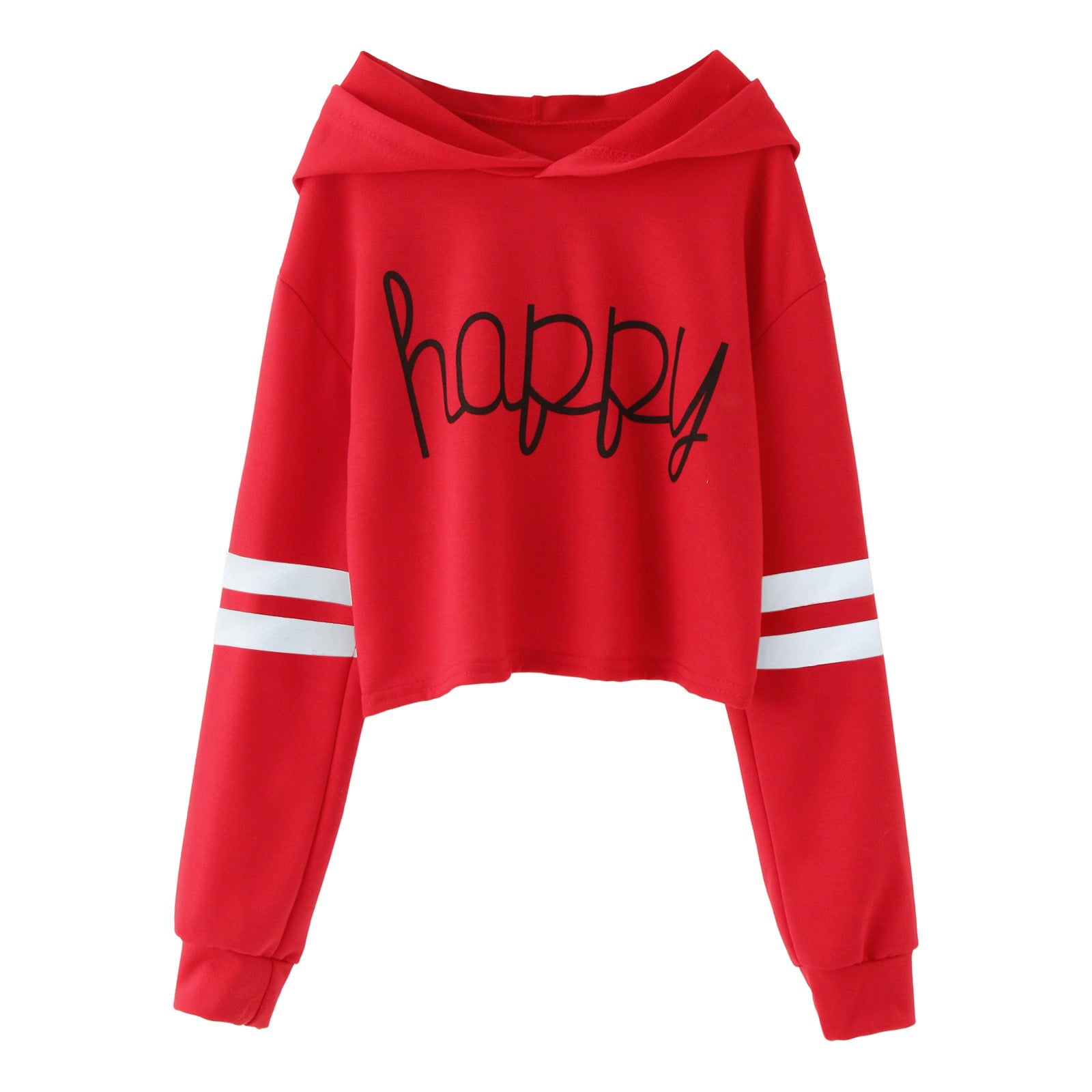 Qxutpo Kids Girls Sweatshirts Hoodies Long Sleeve Drop Shoulder Cropped ...
