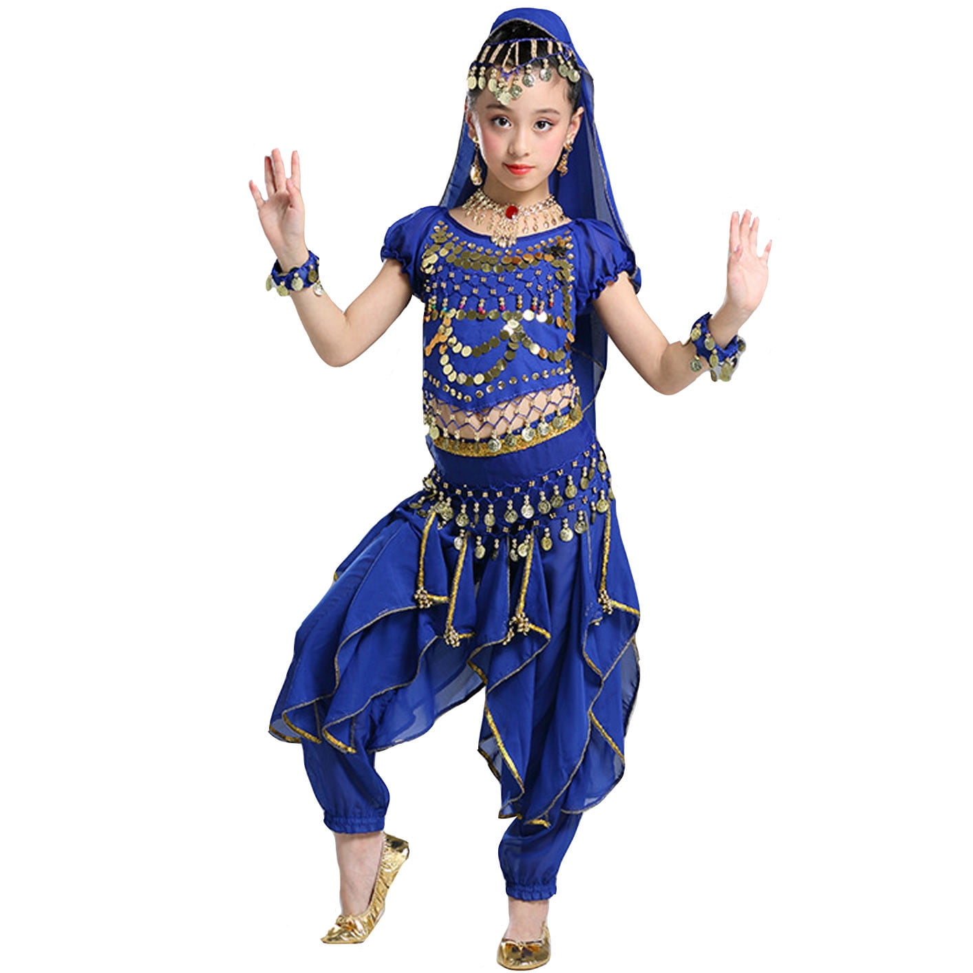 Qxutpo Vacation Outfits For Girls Dance Performance Glitter Long Pants ...
