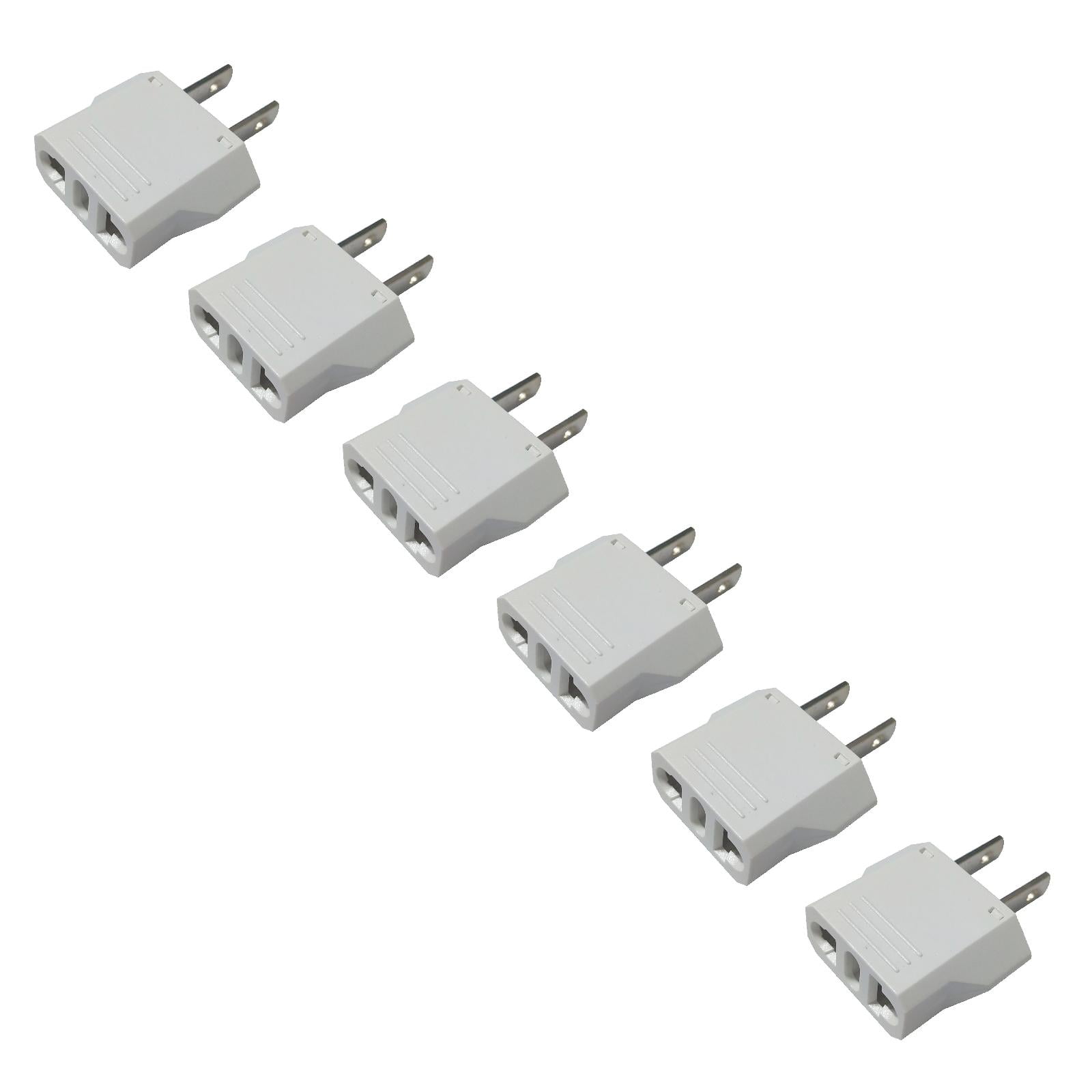 Qyaukm 6 Pack Eu to Us Plug Adapter, Europe/Asia to America Outlet ...