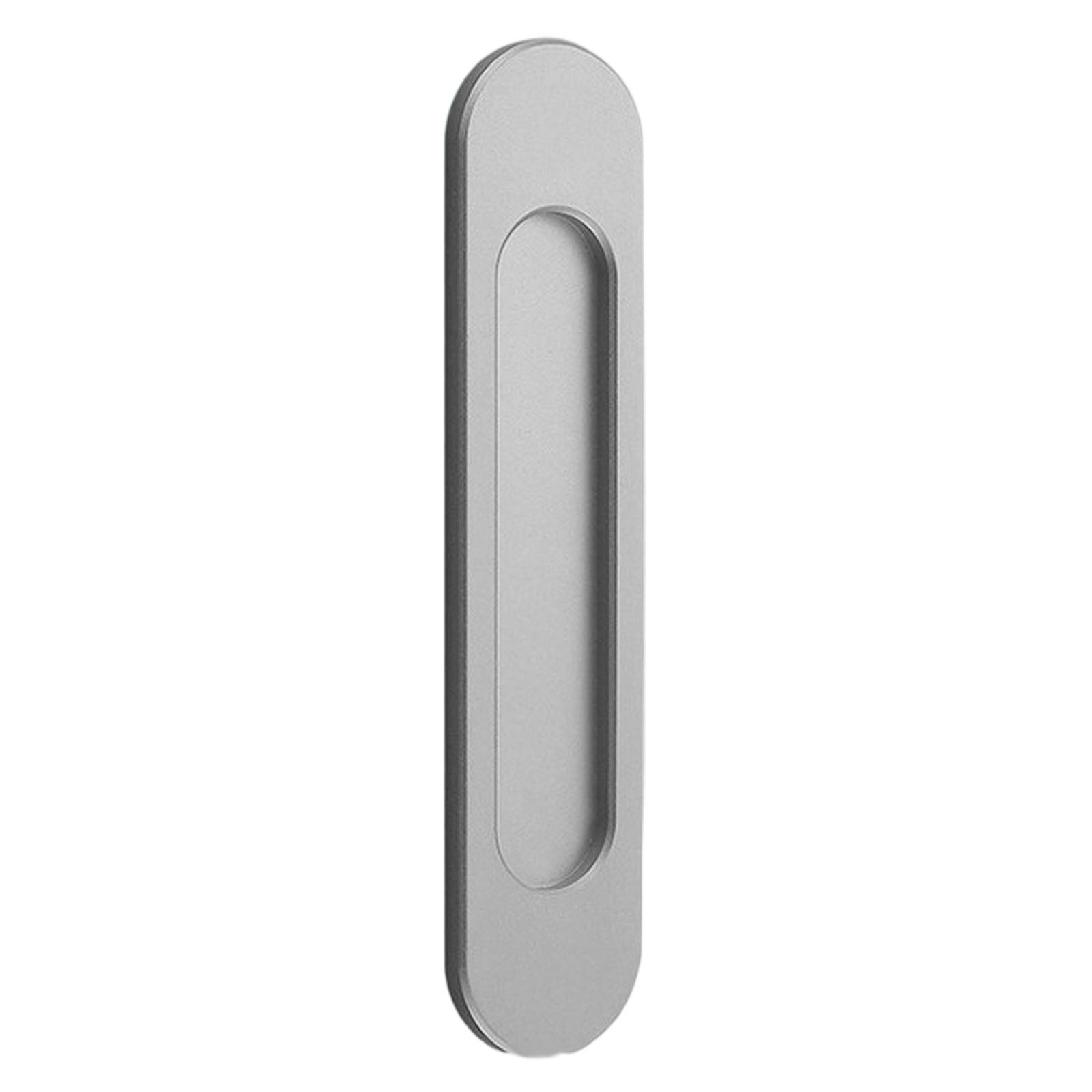 Qyaukm Elliptical Gentleman Grey No-Drill Sliding Door Pull, Aluminum ...
