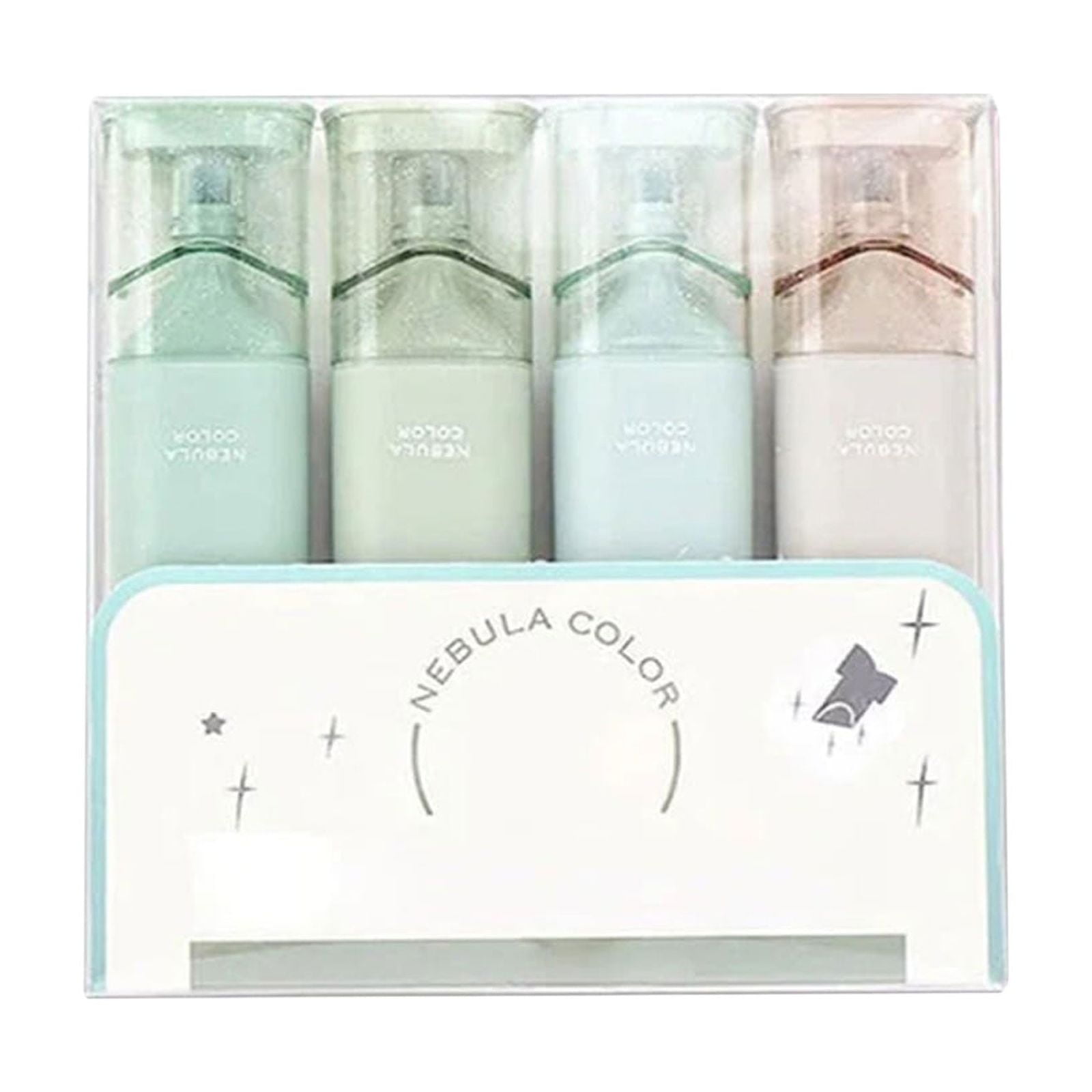 Qyaukm Glitter Gel Highlighter Set - 4Pcs Sparkly Non-Bleed Markers for ...